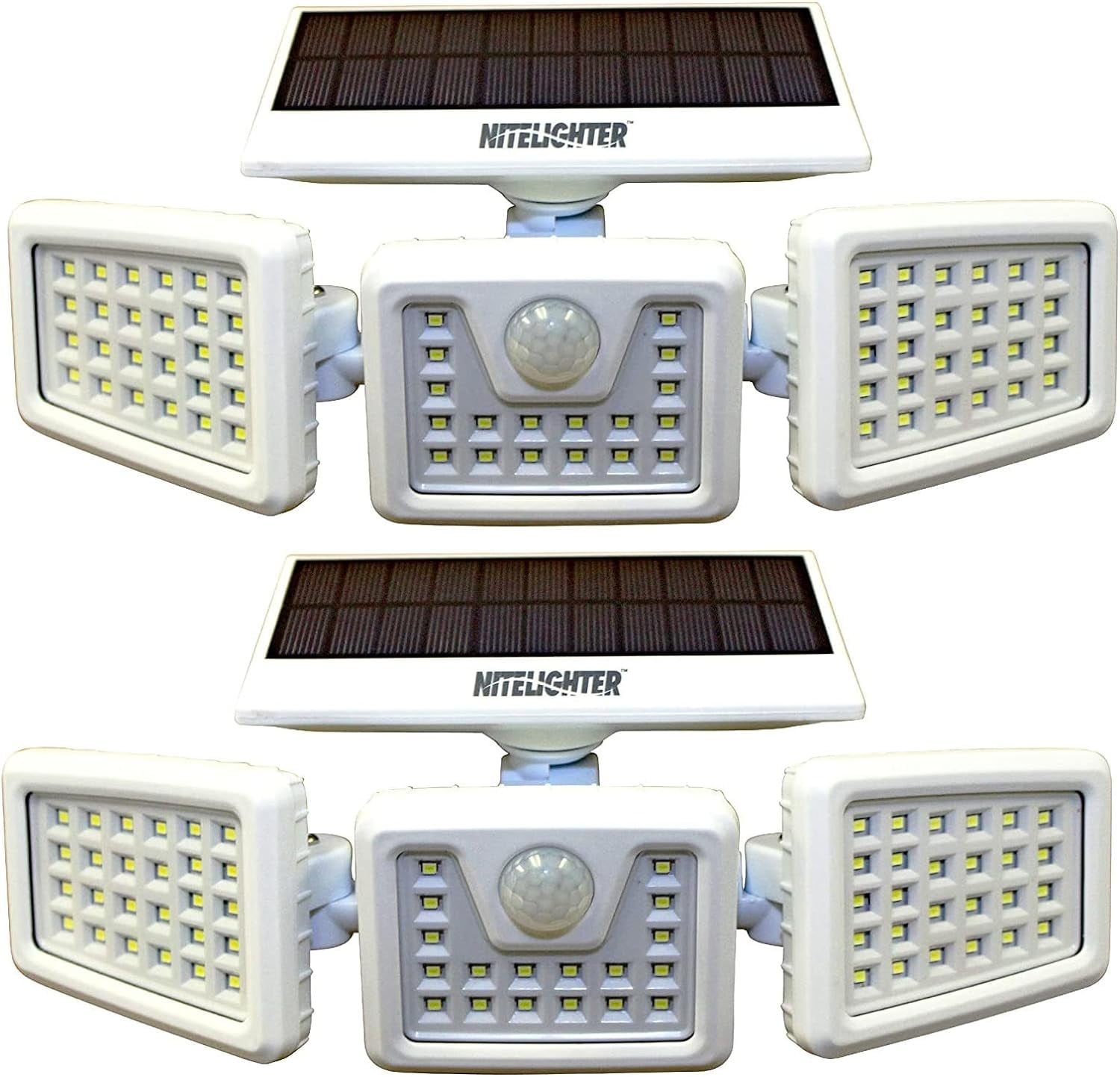 NiteLighter Solar Powered Motion Activated LED Area Spotlight with 3 ...