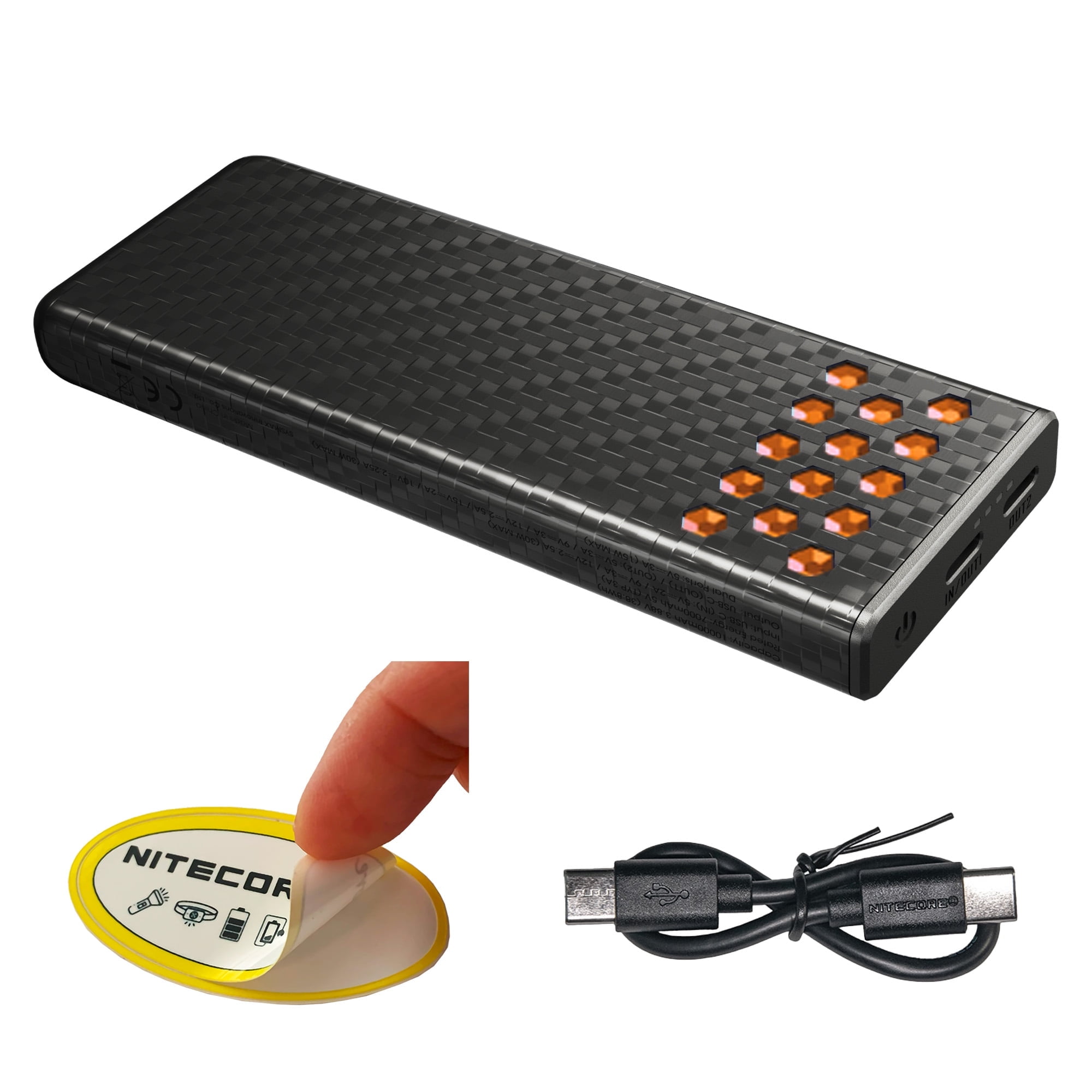 Nitecore Carbo 10000 Gen2 10,000mAh Fast-Charging Power Bank (Orange ...