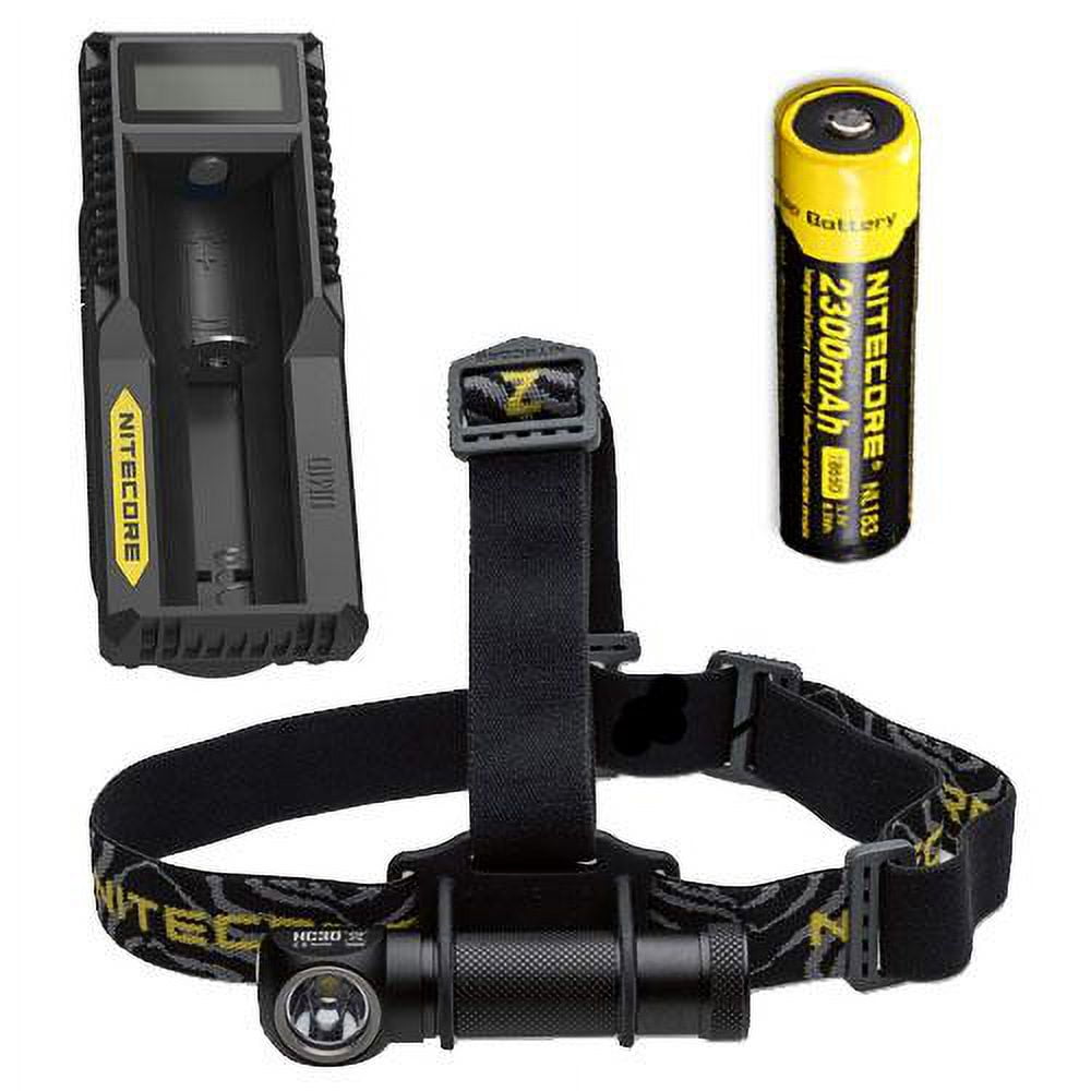 Nitecore HC30 1000 Lumen Headlamp w/NL183 2300mAh Battery and UM10 ...