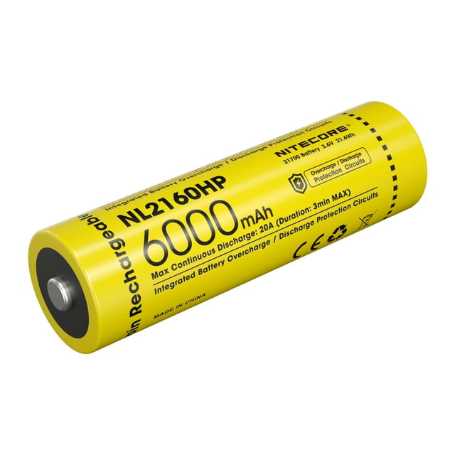 Nitecore NL2160HP 6000mAh Rechargeable 21700 Battery - Walmart.com