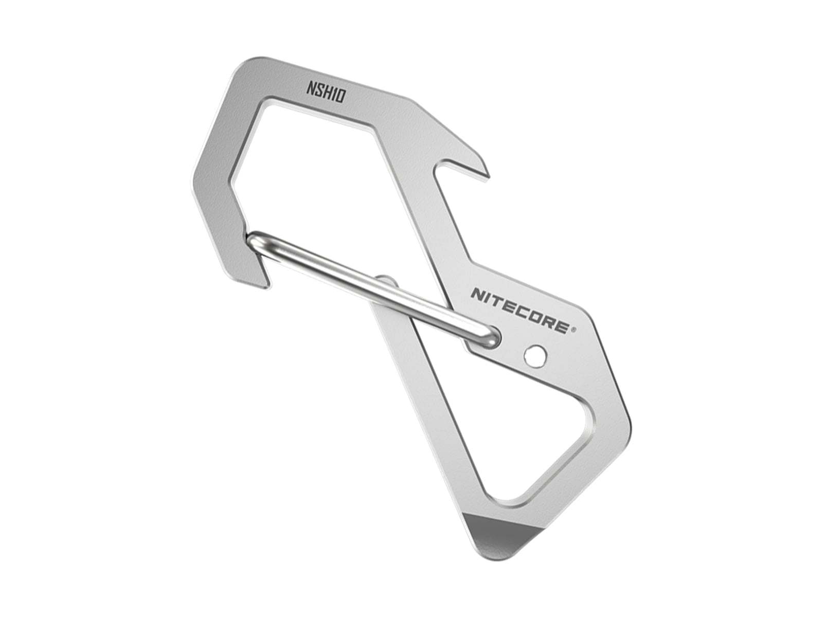 Nitecore NSH10 Titanium Carabiner Multi-Tool, Silver, 6952506493692 ...