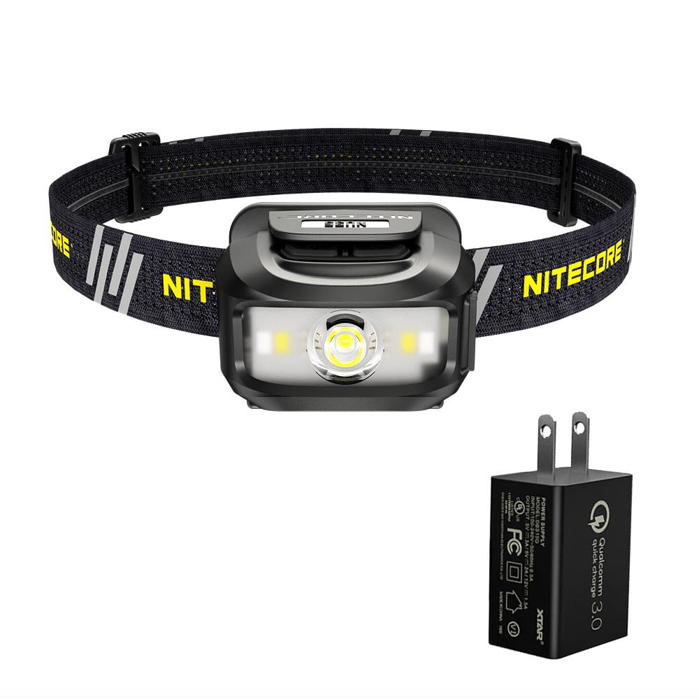 Nitecore NU35 Headlamp, Dual Power Source, Long Runtime, USB ...