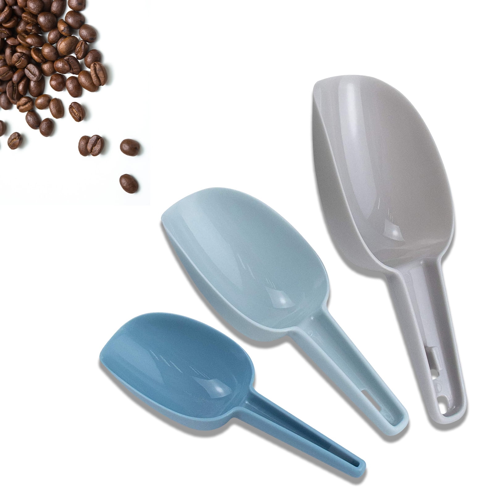 Niteris Ice Scoop Set of 3, Plastic Kitchen Scoops, Food Scoops for Dry ...
