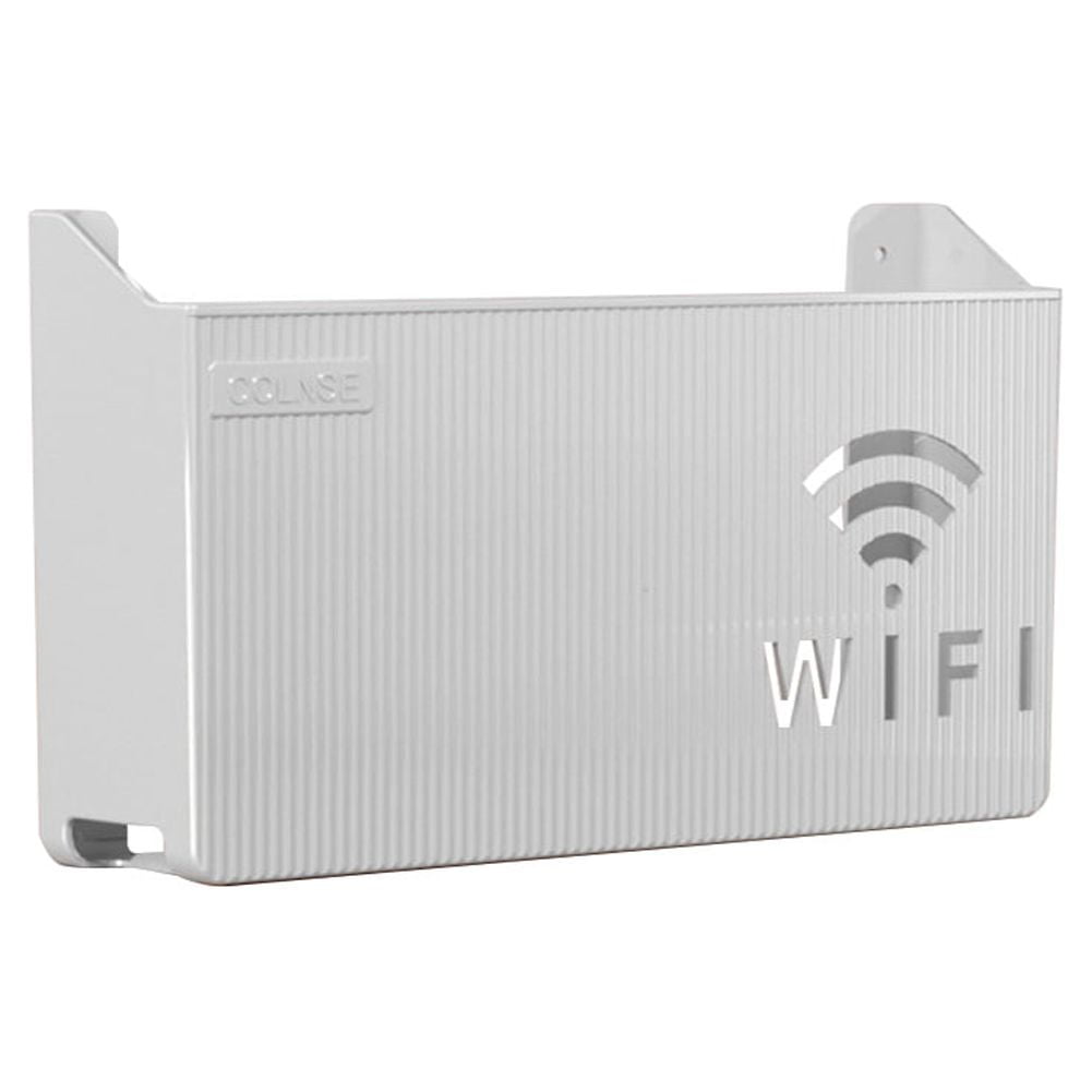 Nitouy Wireless Wifi Router Shelf Storage Box Wall Mount Plug ...