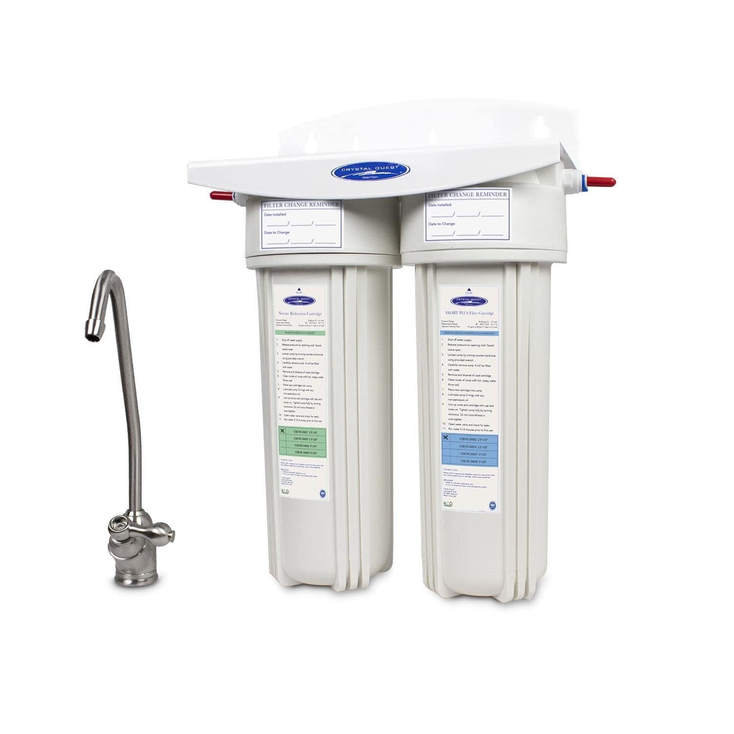 Nitrate Under Sink Water Filter System | Double Cartridge | Filters ...