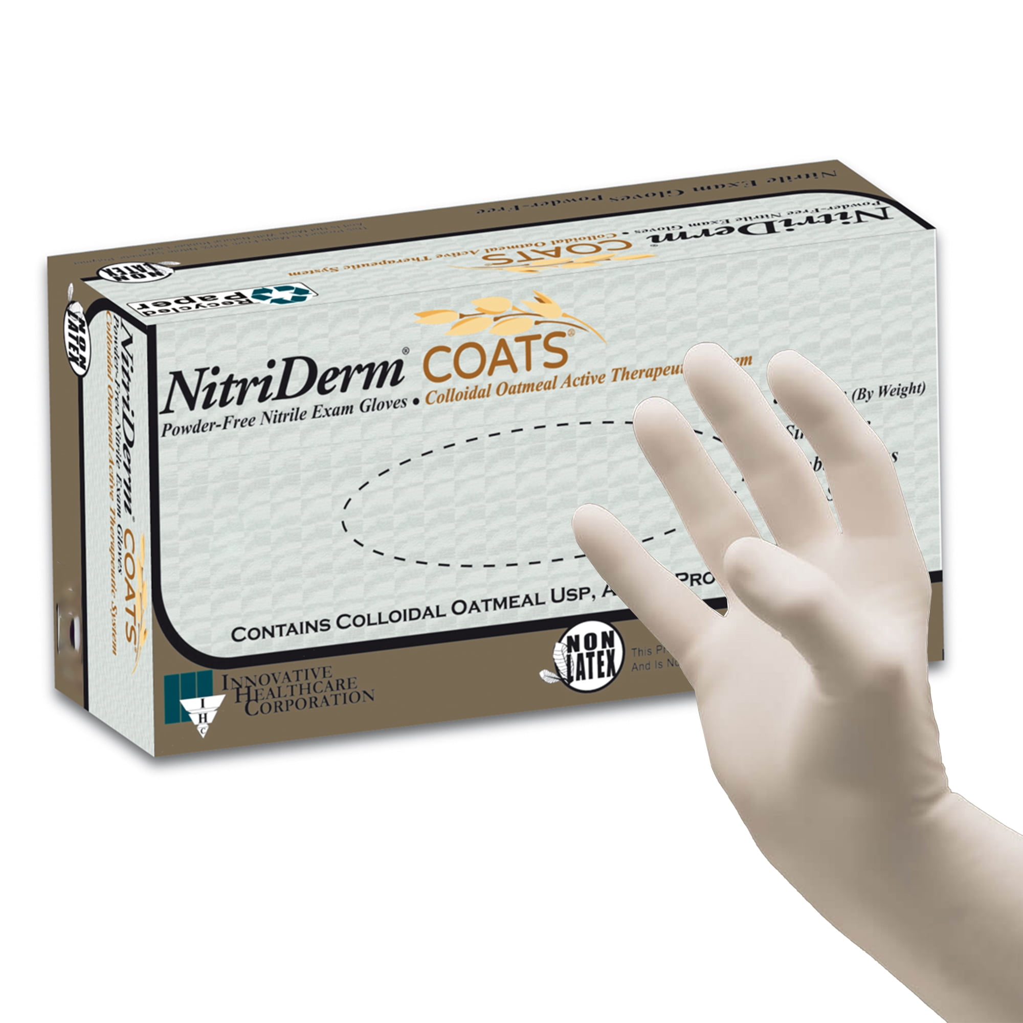 NitriDerm COATS Nitrile Exam Glove Standard Cuff Length LARGE 125302 ...