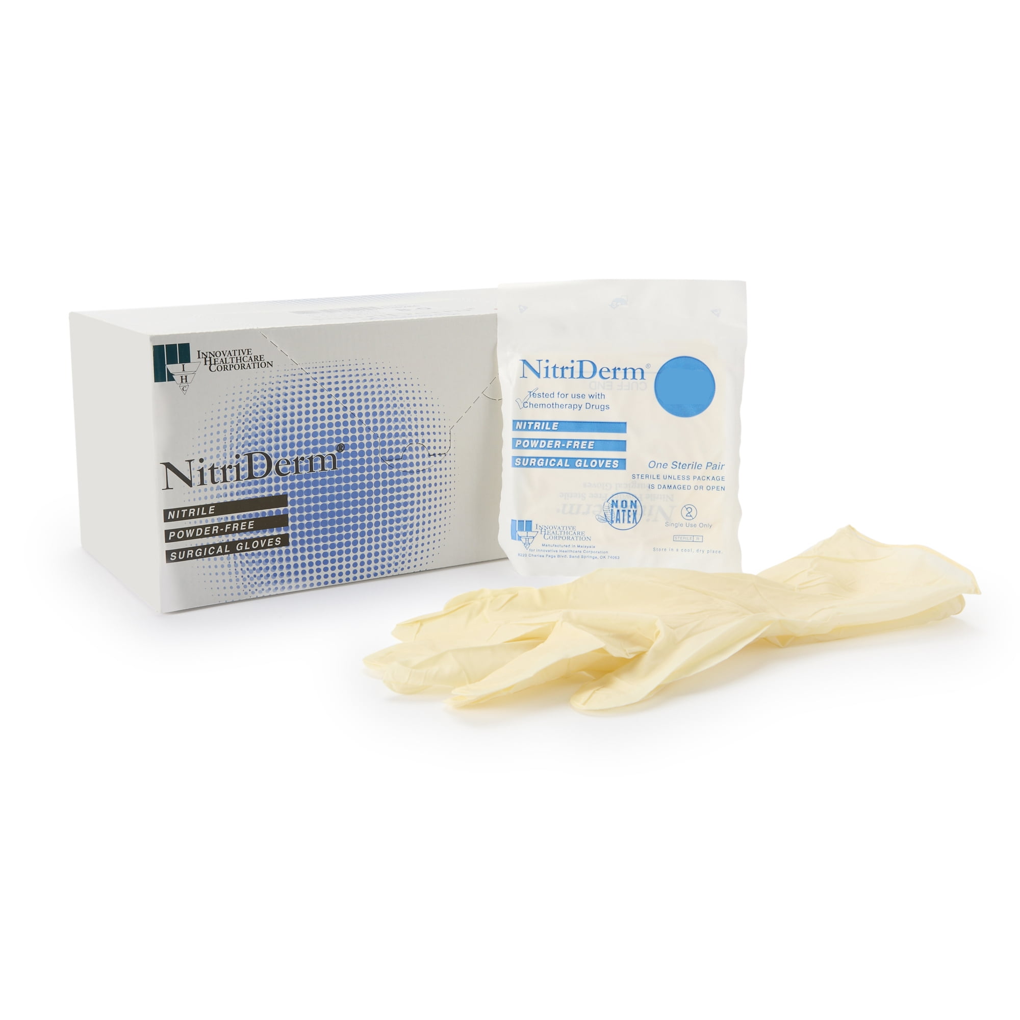 NitriDerm Disposable Sterile Nitrile Surgical Glove Standard Cuff ...