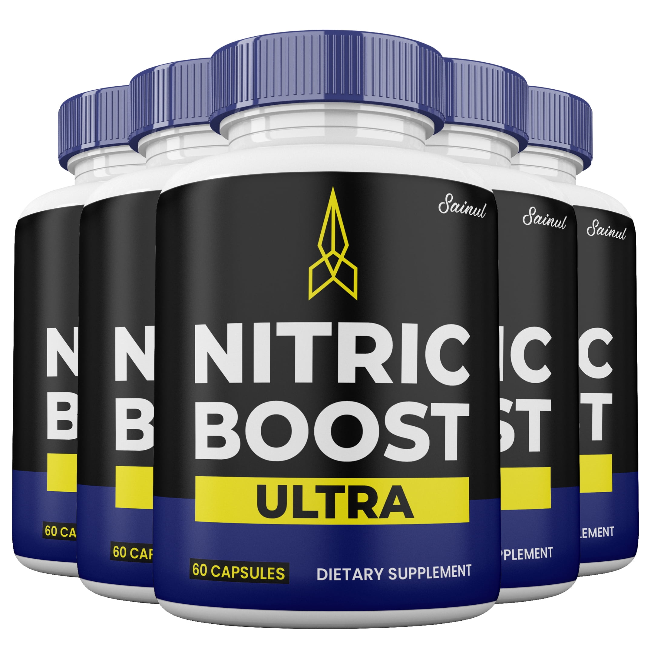Nitric Boost Blood Flow Pills, Male Supplement, 5 Month Supply (5 Pack ...