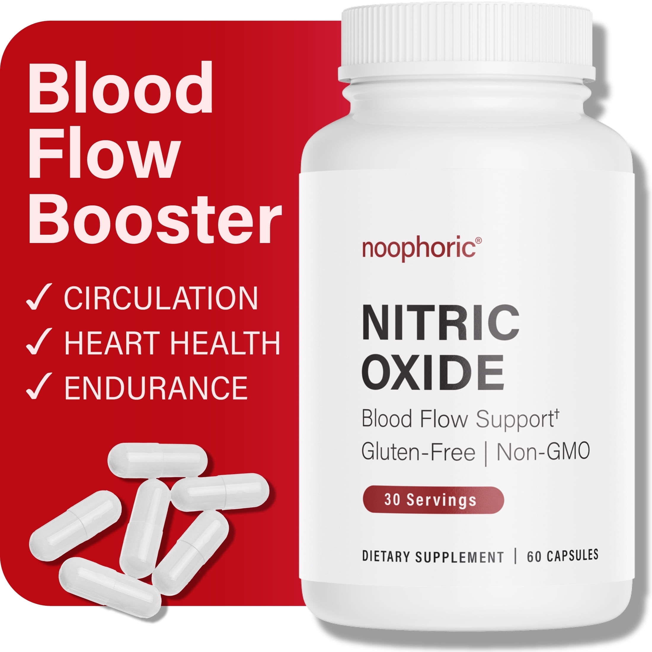 Nitric Oxide Supplement - Blood Flow Booster - L Citrulline, L Arginine ...