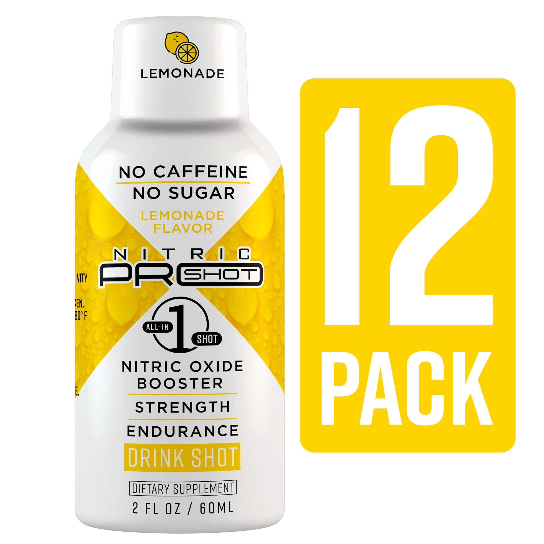 Nitric Pro-Shot Performance Enhancement 2 oz. Lemonade Flavor Drink ...