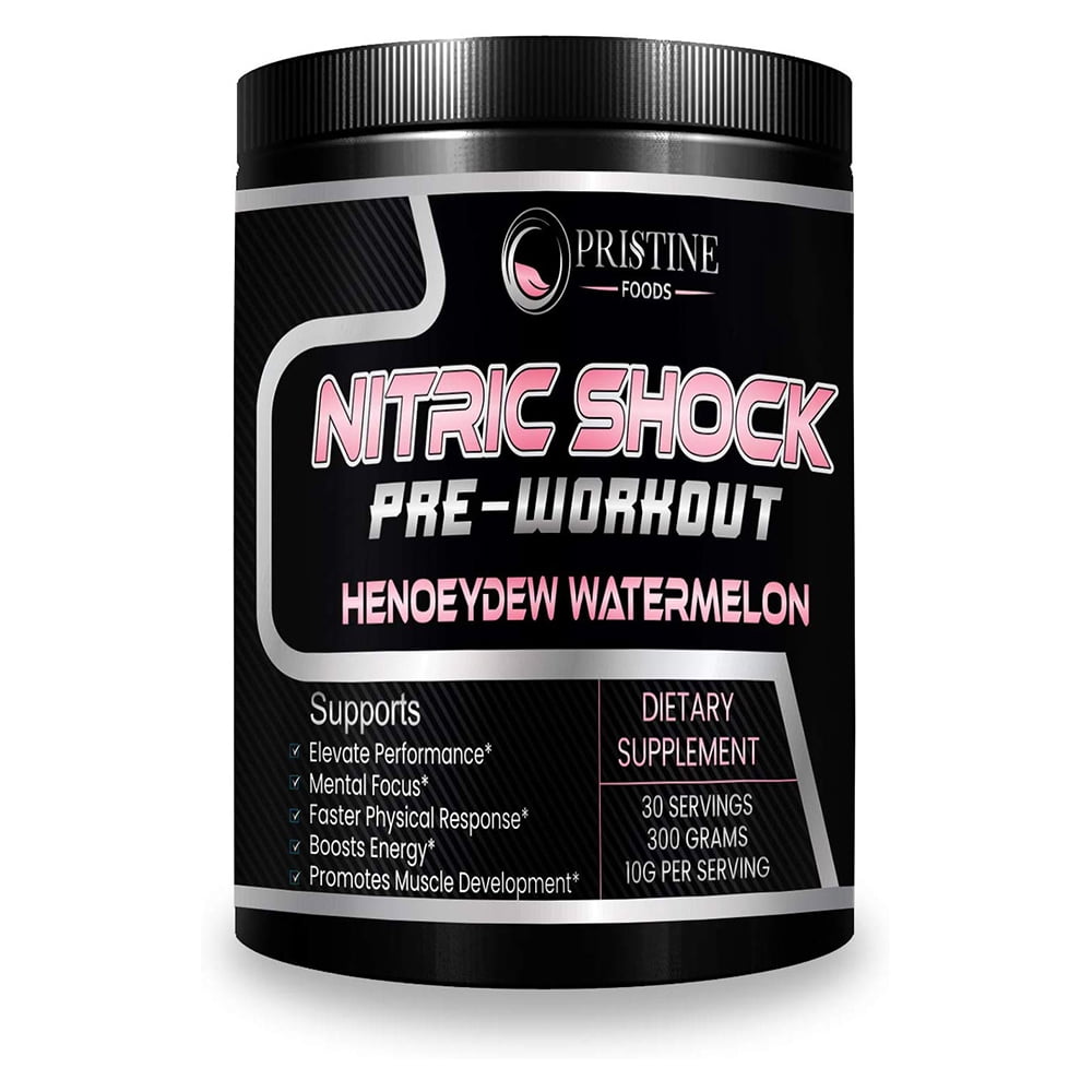 Nitric Shock Pre-Workout Powder - Nitric Oxide Booster Supplement ...