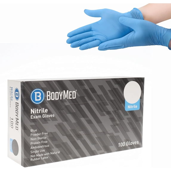 Nitrile Gloves for Exam and Home Use - Latex & Powder Free Disposable ...