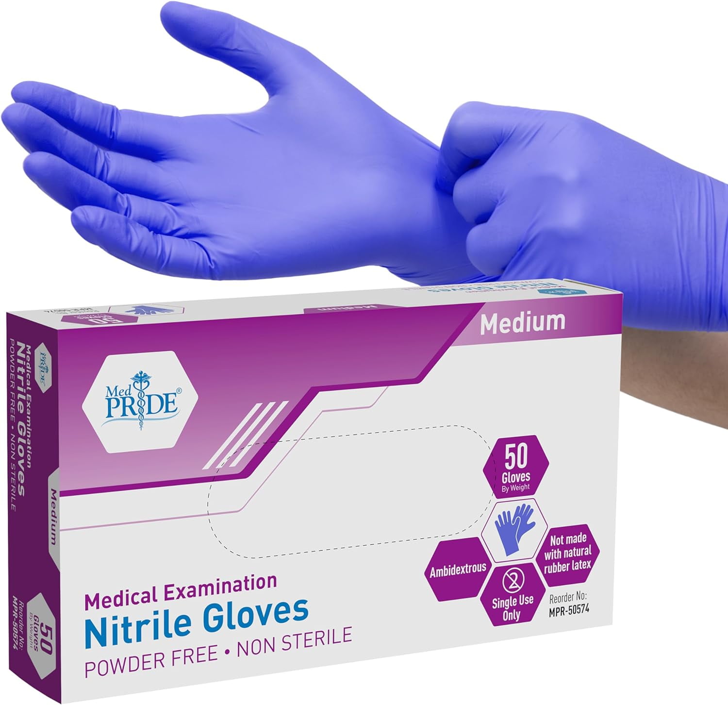 Nitrile Medical Exam Gloves - Disposable Powder & Latex-Free Surgical ...