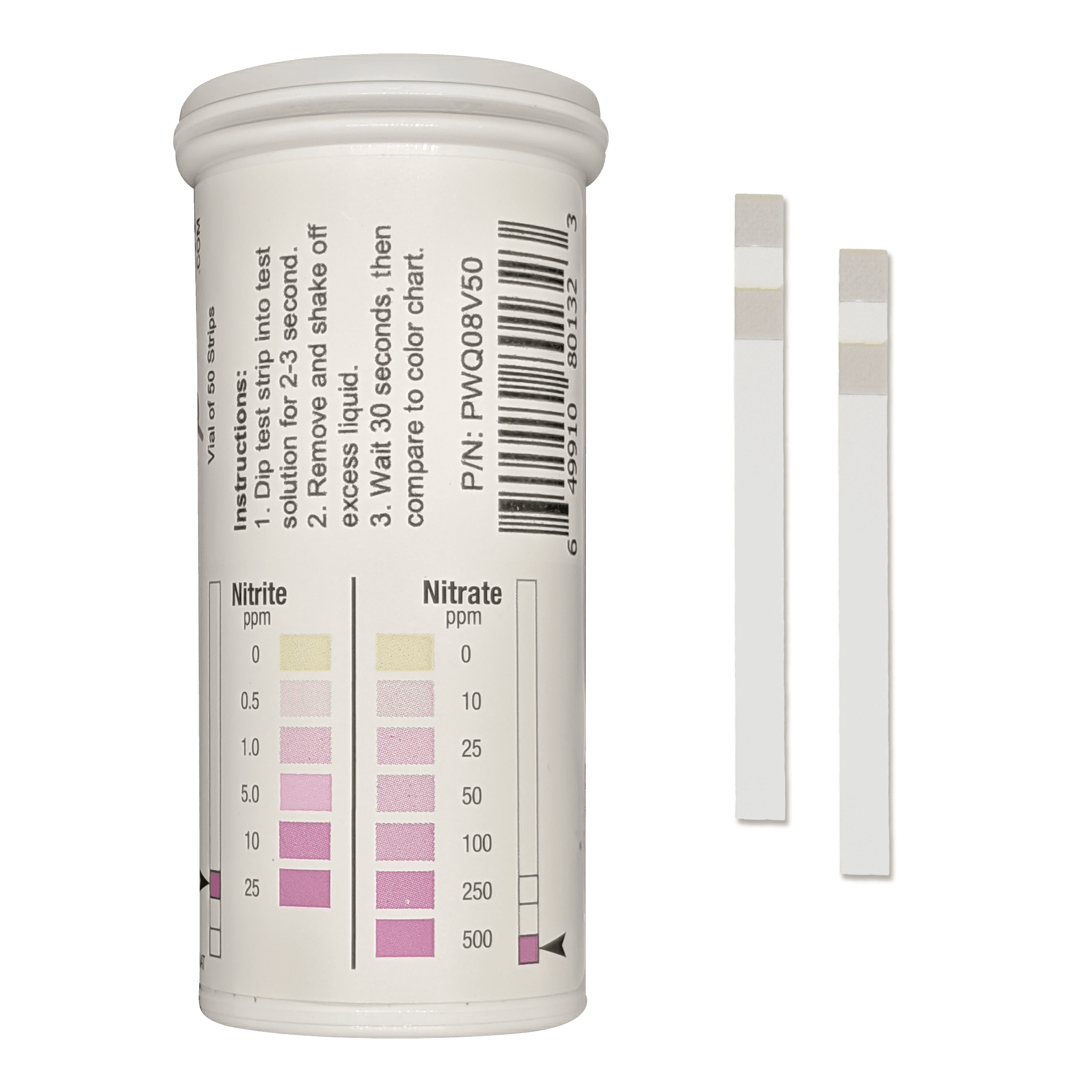 Nitrite & Nitrate Dual Test Strips (0-25 ppm & 0-500 ppm) For Solution ...
