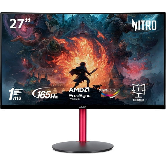 Nitro 27" Full HD 1920 x 1080 1500R Curve PC Gaming Monitor | AMD ...