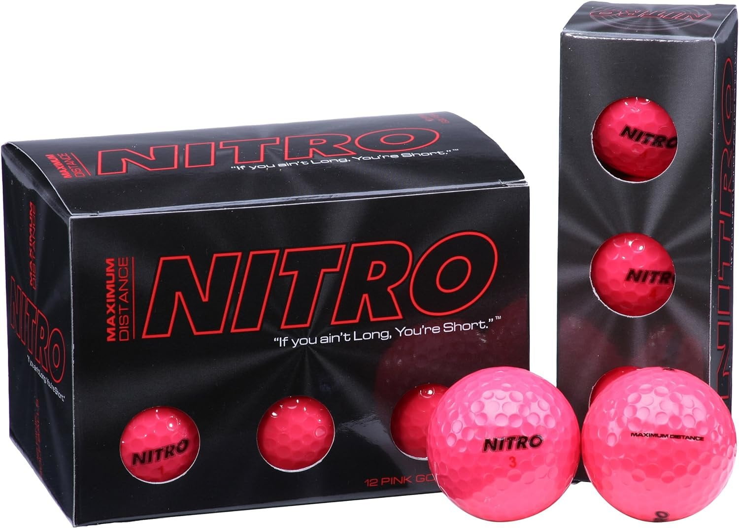Nitro Golf Maximum Golf Balls, Pink, 12 Pack - Walmart.com