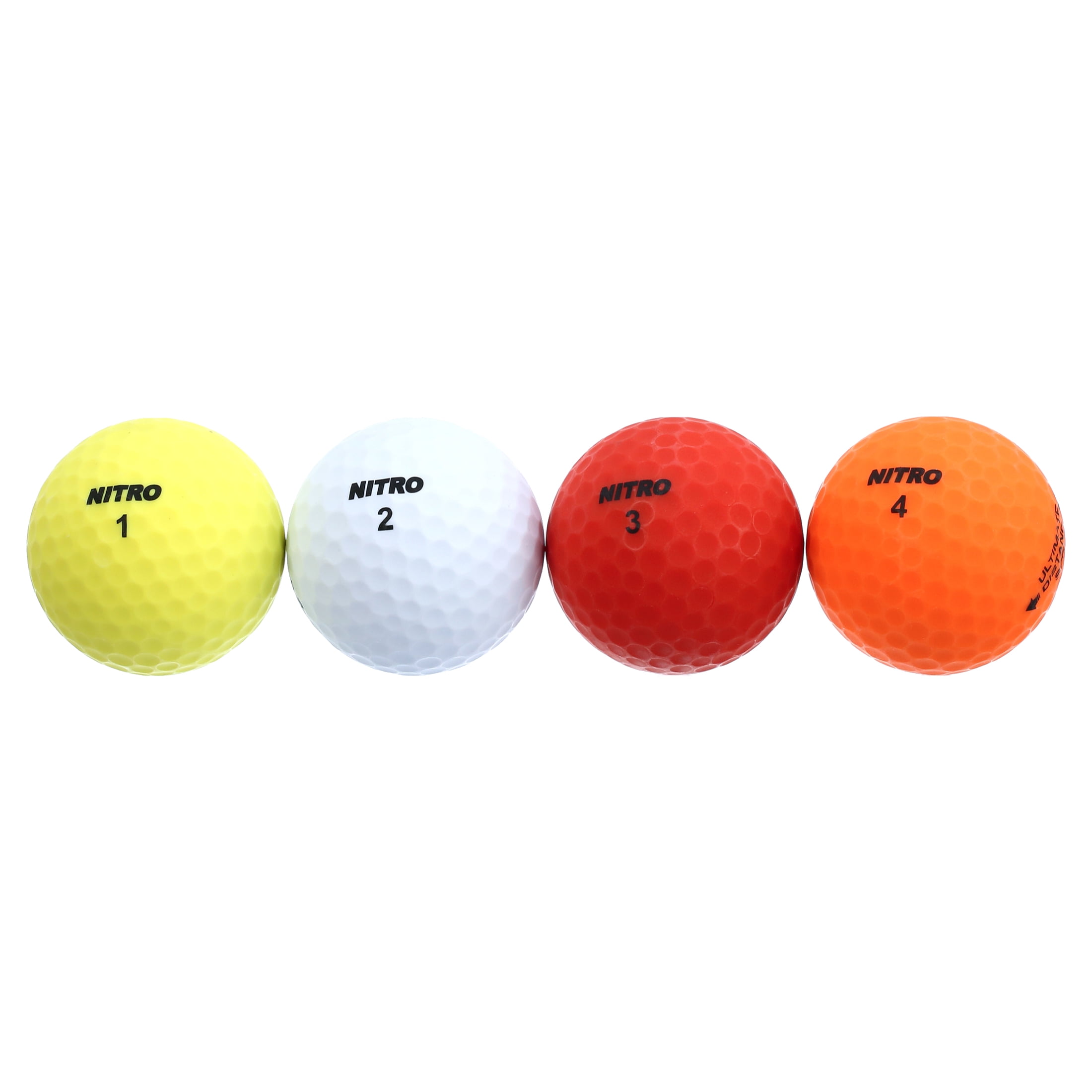 Nitro Golf Ultimate Distance Soft Multi Golf Ball, 24-Pack, Matte ...