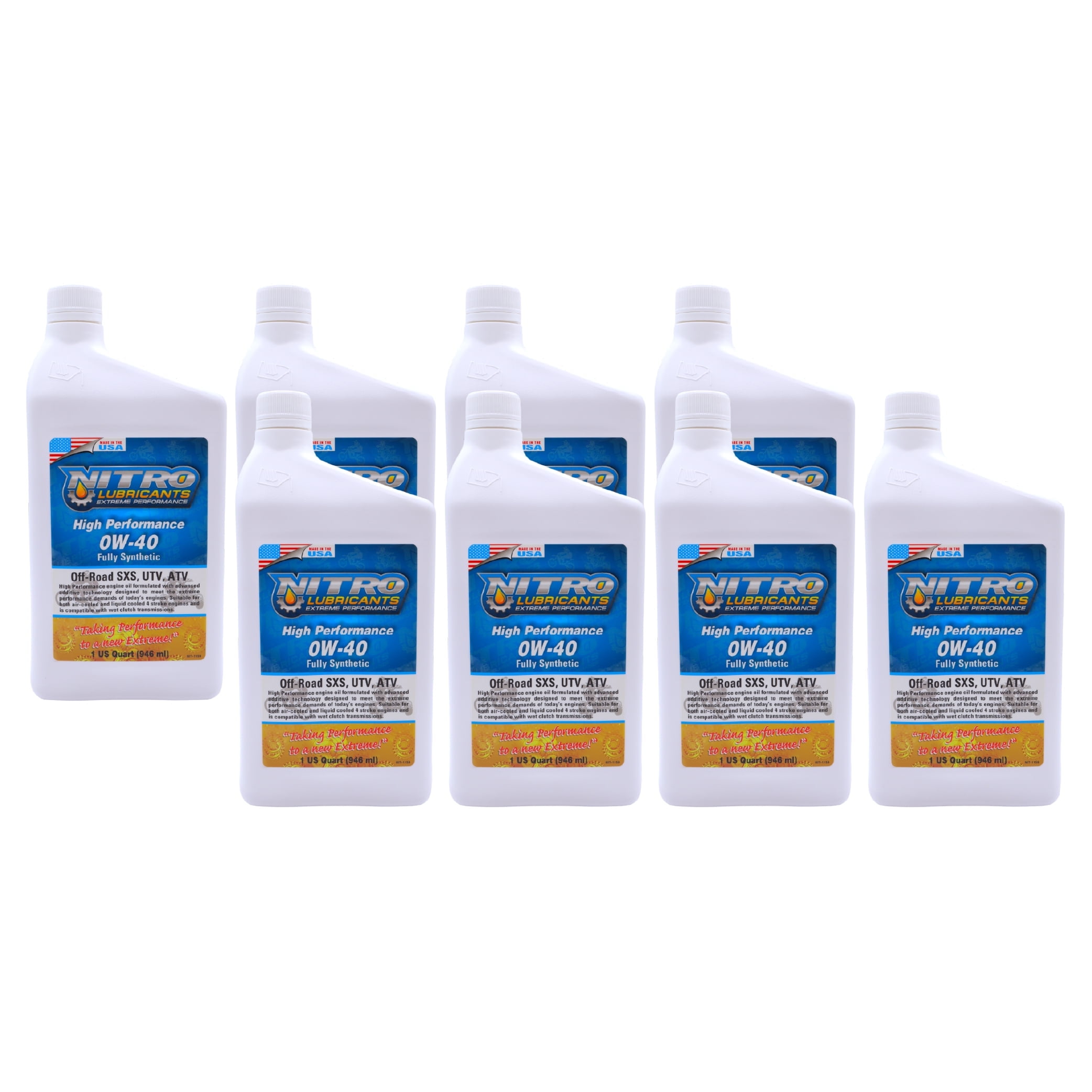 Nitro Lubricants 0W-40 4 Stroke Engine Oil – Fully Synthetic, 1 Qt (8 ...
