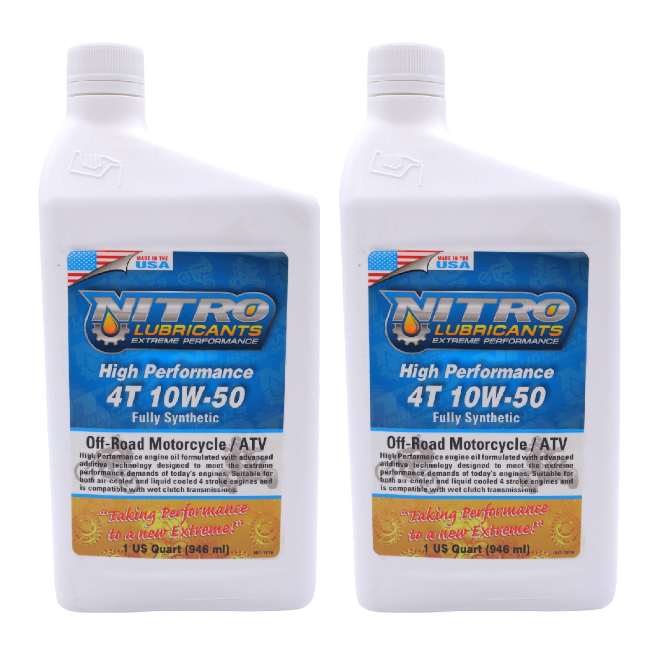 Nitro Lubricants 10W-50 4 Stroke Engine Oil – Semi-Synthetic, 1 Quart ...