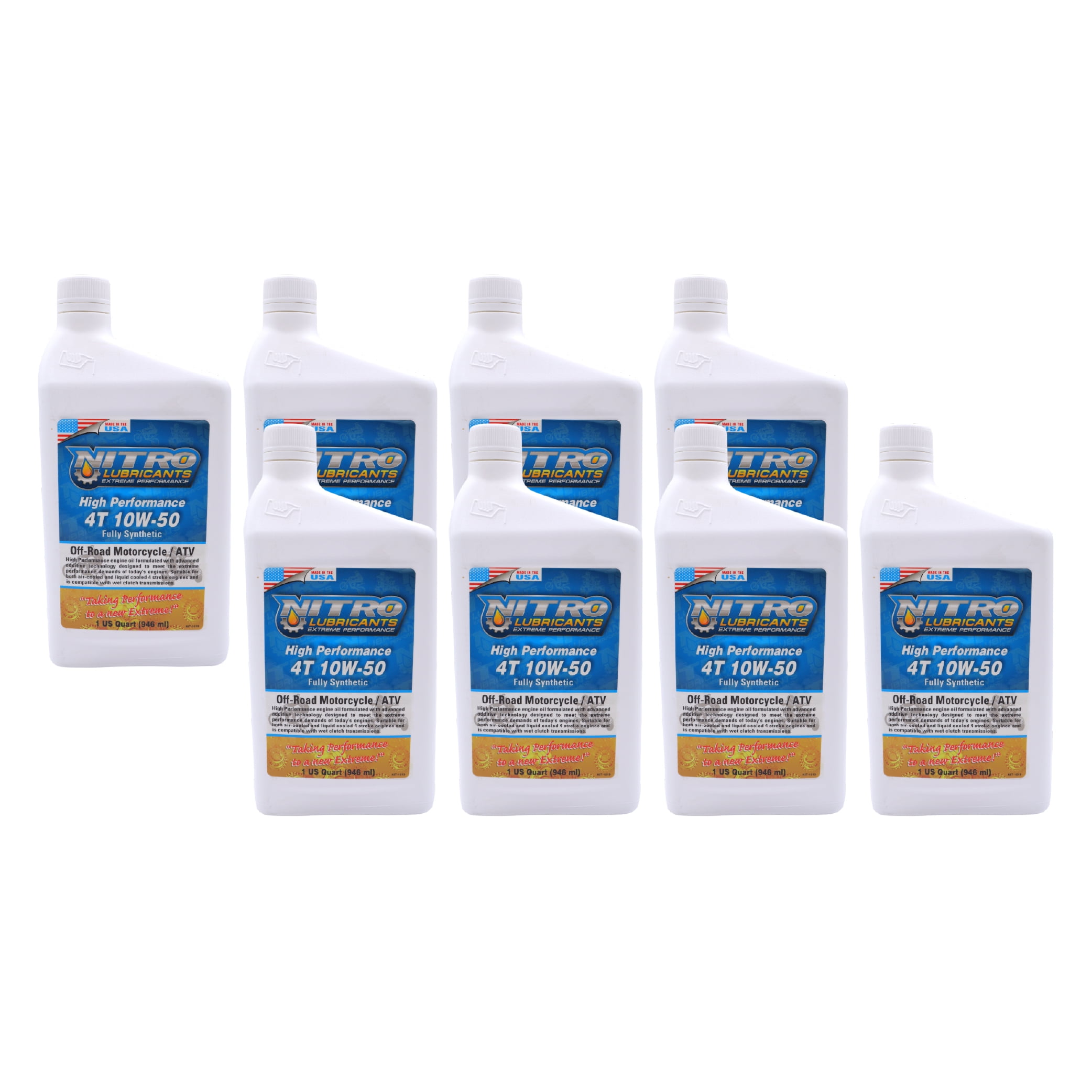 Nitro Lubricants 10W-50 4 Stroke Engine Oil – Semi-Synthetic, 1 Quart ...