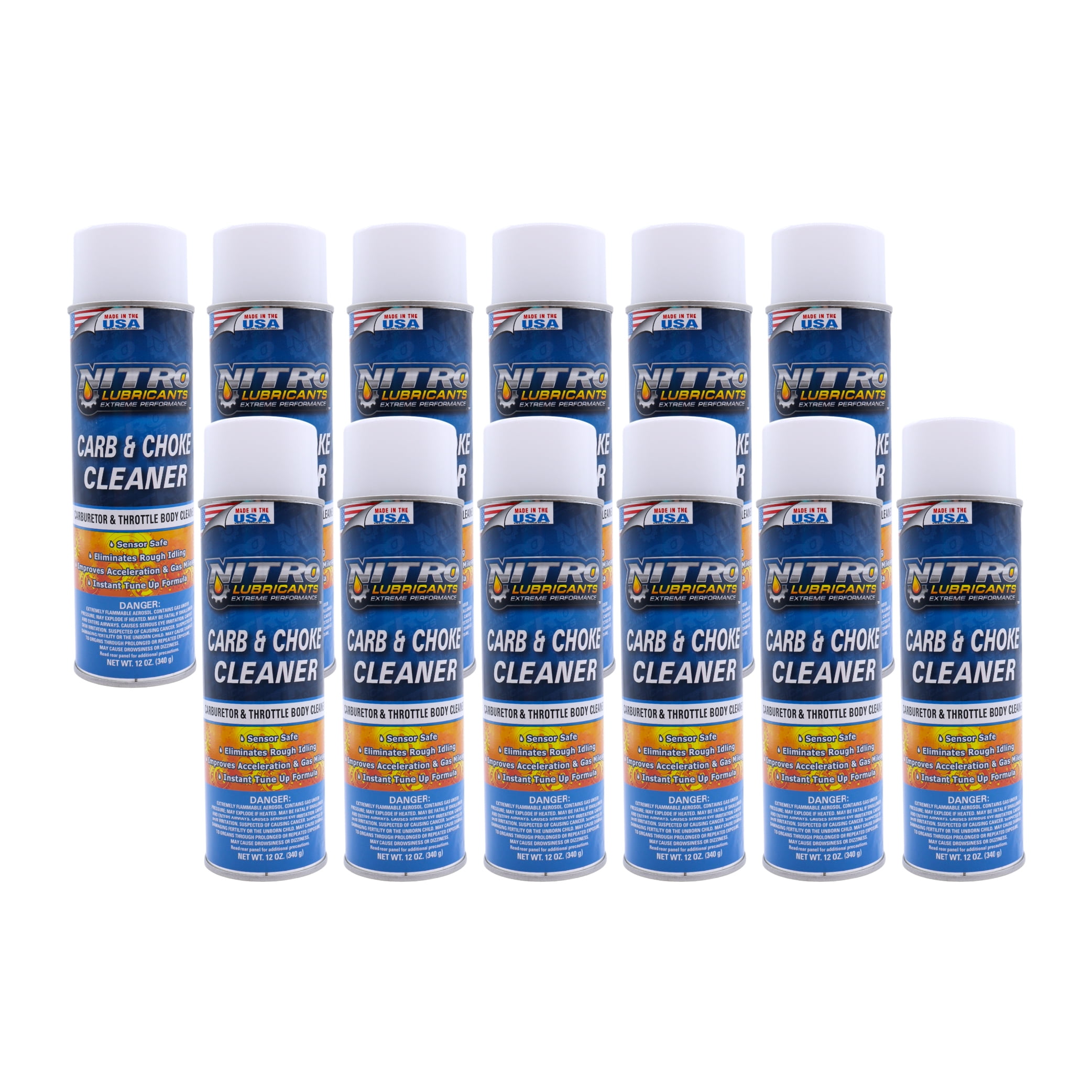 Nitro Lubricants Carb & Choke Cleaner - 12oz Sensor Safe, Fast Clean ...