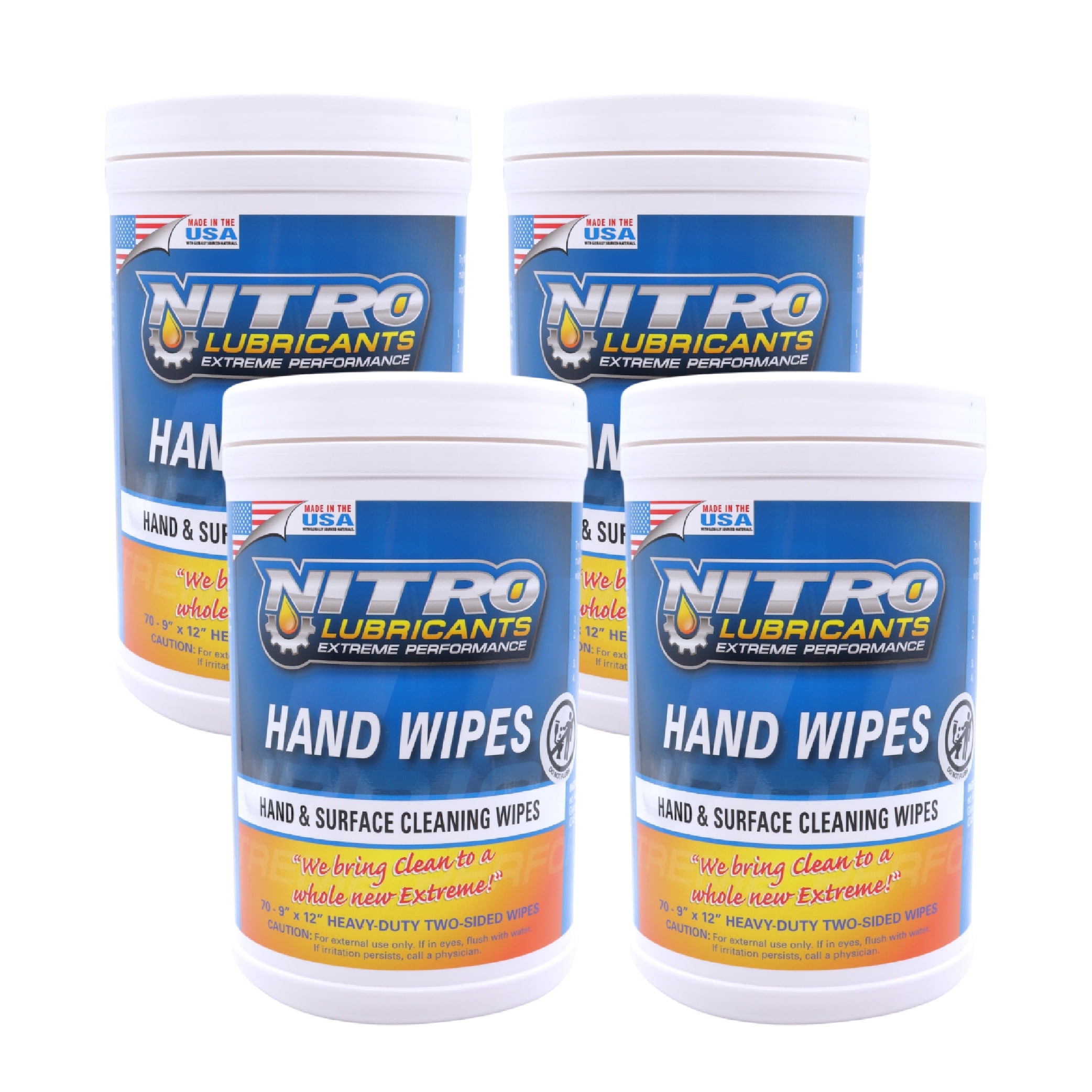 Nitro Lubricants Hand & Surface Cleaning Wipes – Heavy Duty, 25 Count ...