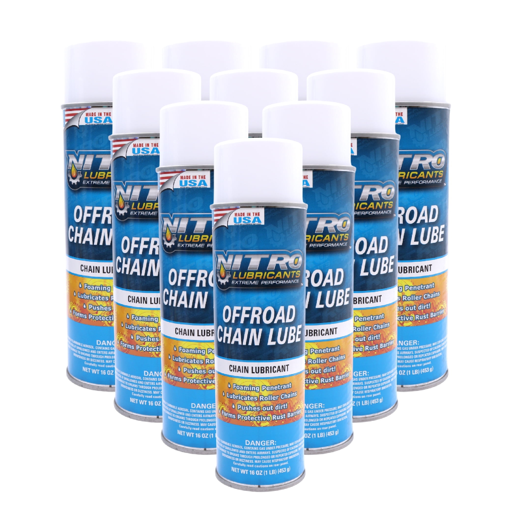 Nitro Lubricants Off-Road Chain Lube – Thick Foam, 12oz – Made in USA ...