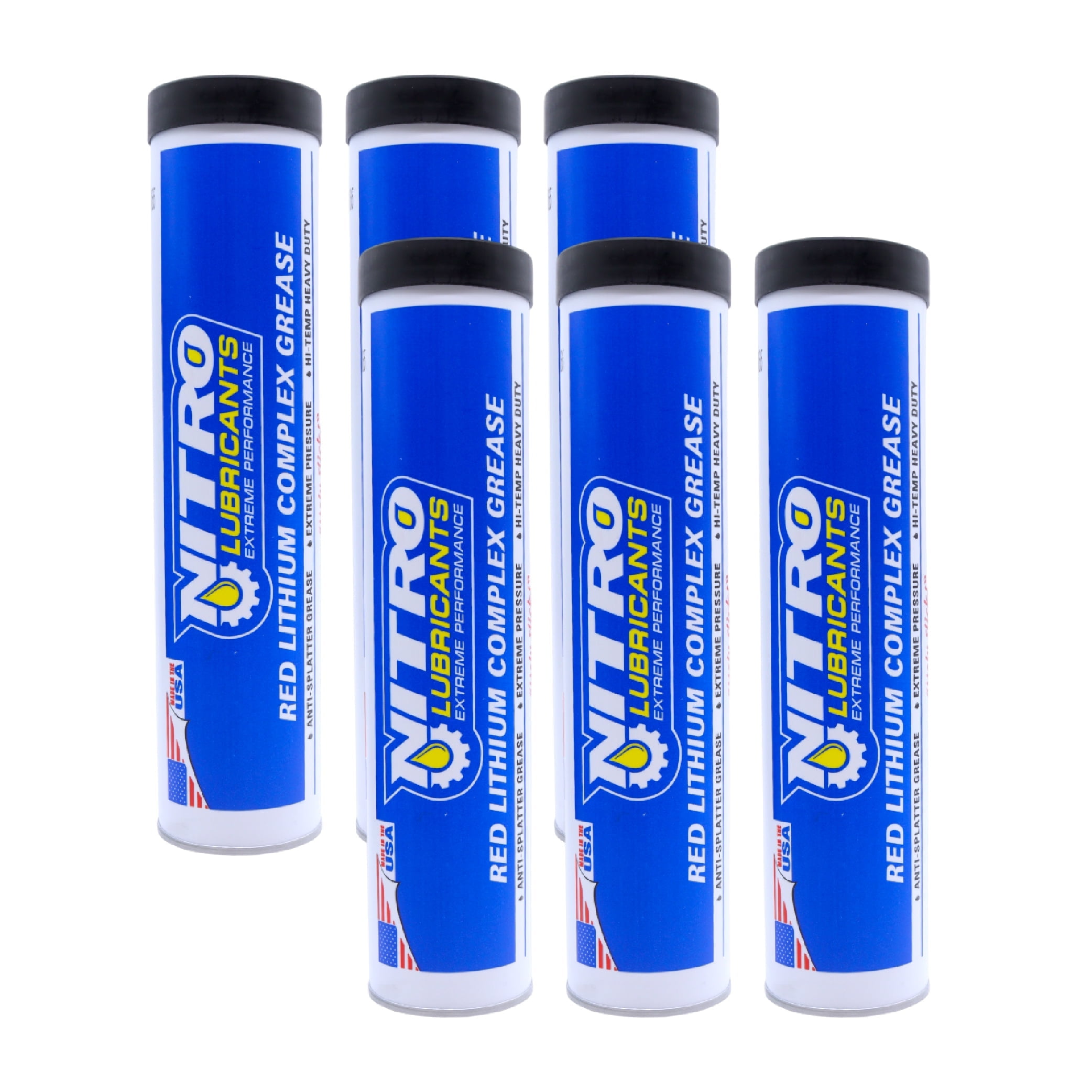 Nitro Lubricants Red Lithium Grease – 14oz Heavy-Duty, Multi-Purpose (6 ...