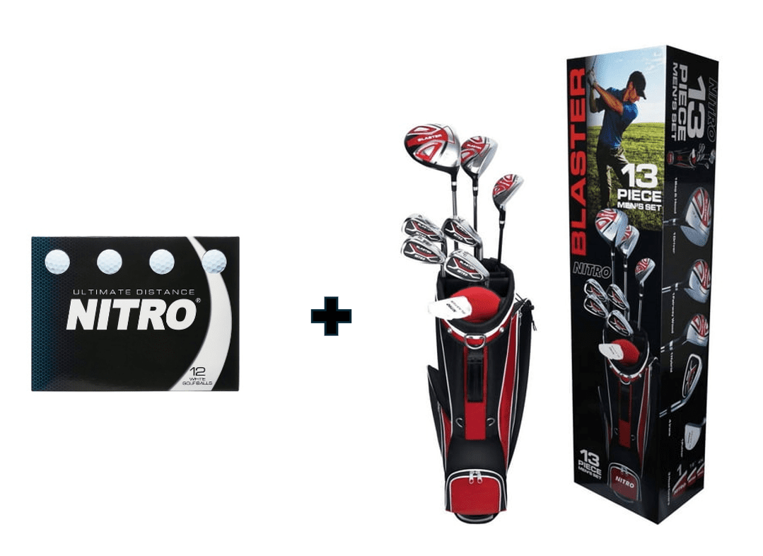 Nitro Men’s Blaster 13-Piece Right-Handed Golf Club Set, Includes Club ...