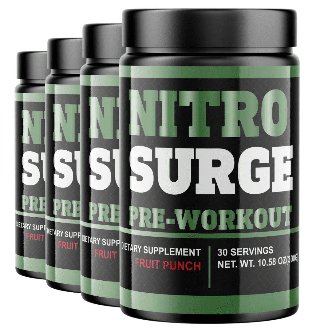 Nitro Surge Pre-workout fruit punch 10.58 oz - 4 Bottles - Walmart.com