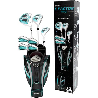 Ladies Womens Complete Golf Clubs Set 10 Pieces Includes Alloy Driver ...