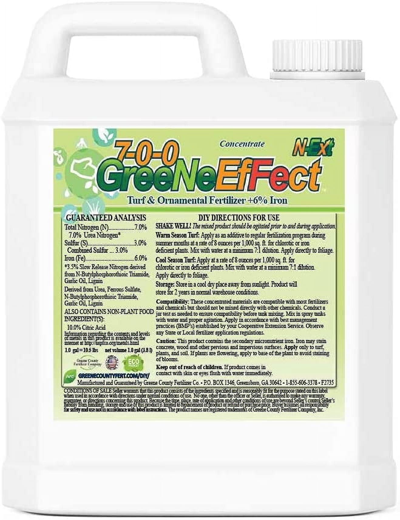 Nitrogen Fertilizer + High Iron (6%) 7-0-0 Greene Effect by Greene ...