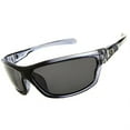 Nitrogen Men's Polarized Rectangular Sports Wrap Sunglasses Clear ...