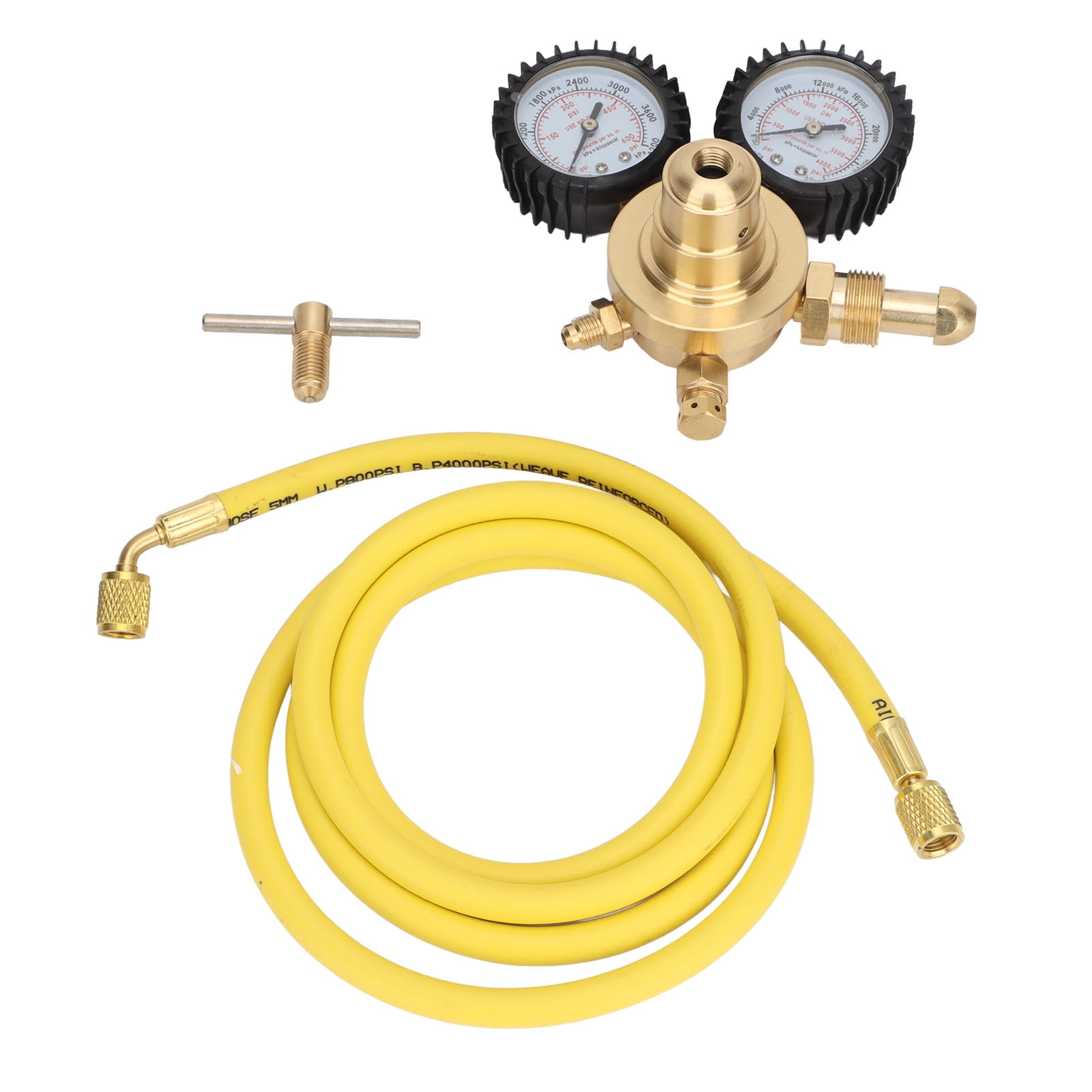 Nitrogen Pressure Gauge Regulator Test Kit Brass Inlet Outlet ...