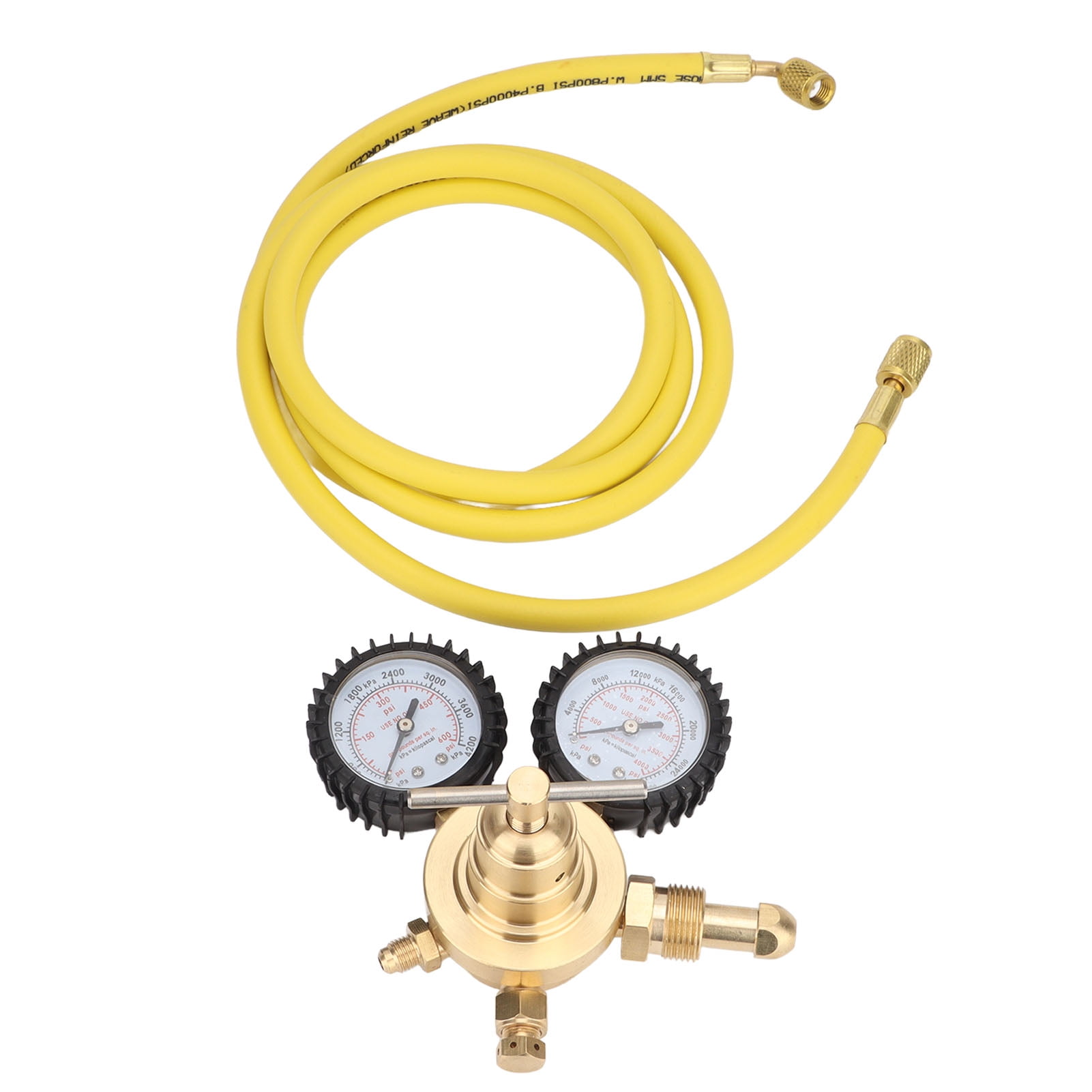 Nitrogen Pressure Gauge Regulator Test Kit Brass Inlet Outlet ...