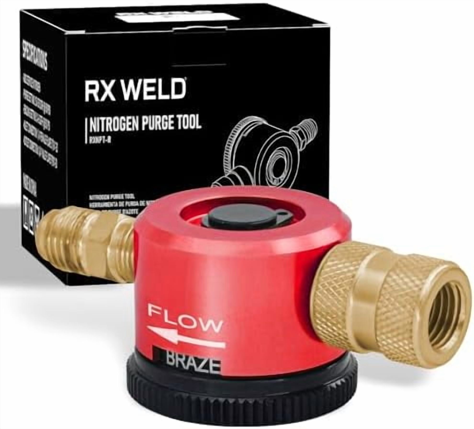 Nitrogen Purge Tool, Hvac Nitrogen Regulator Durable Brass, Red ...