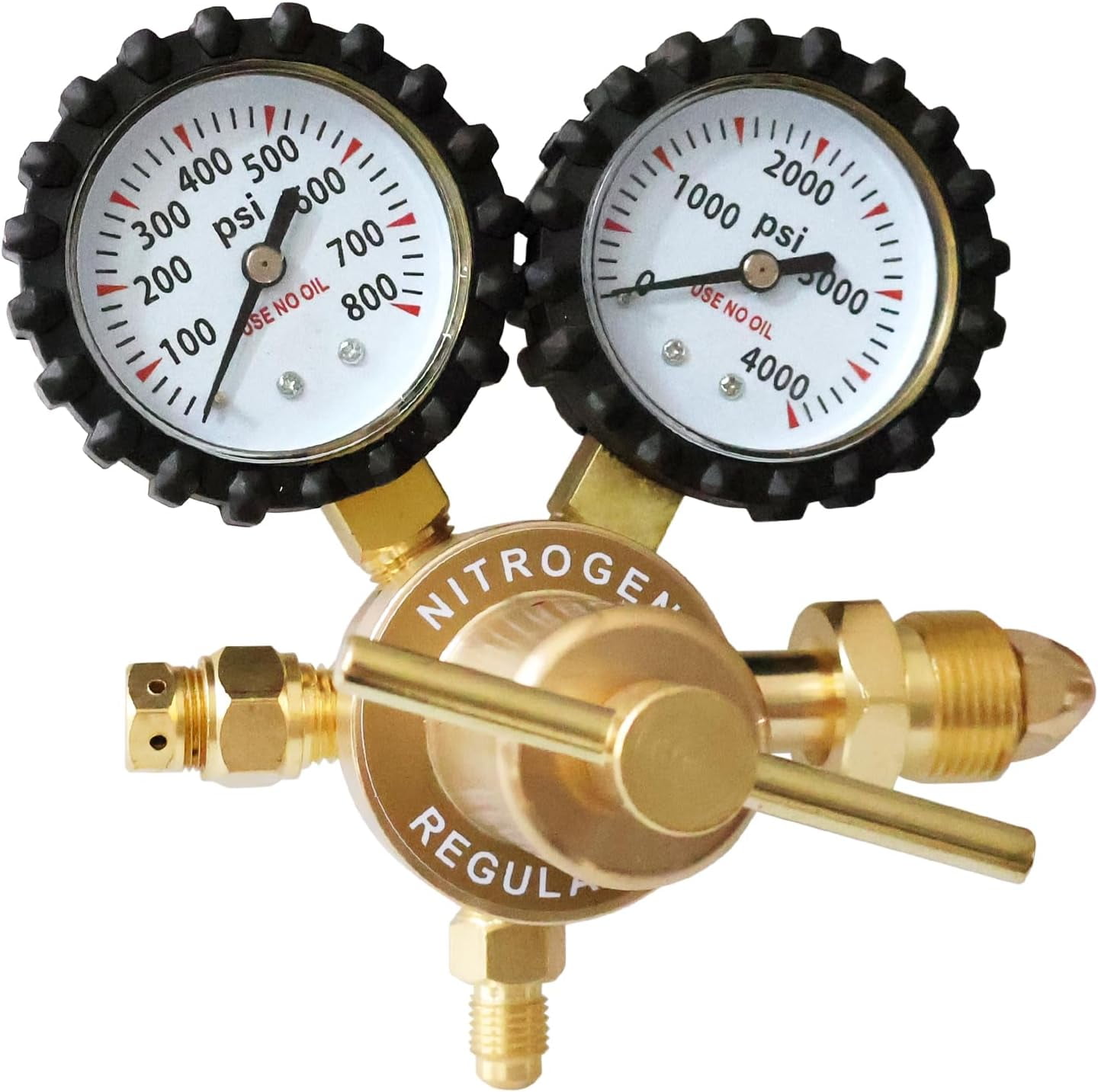 Nitrogen Regulator with 0-800 PSI Outlet Pressure, CGA580 Inlet and 1/4 ...