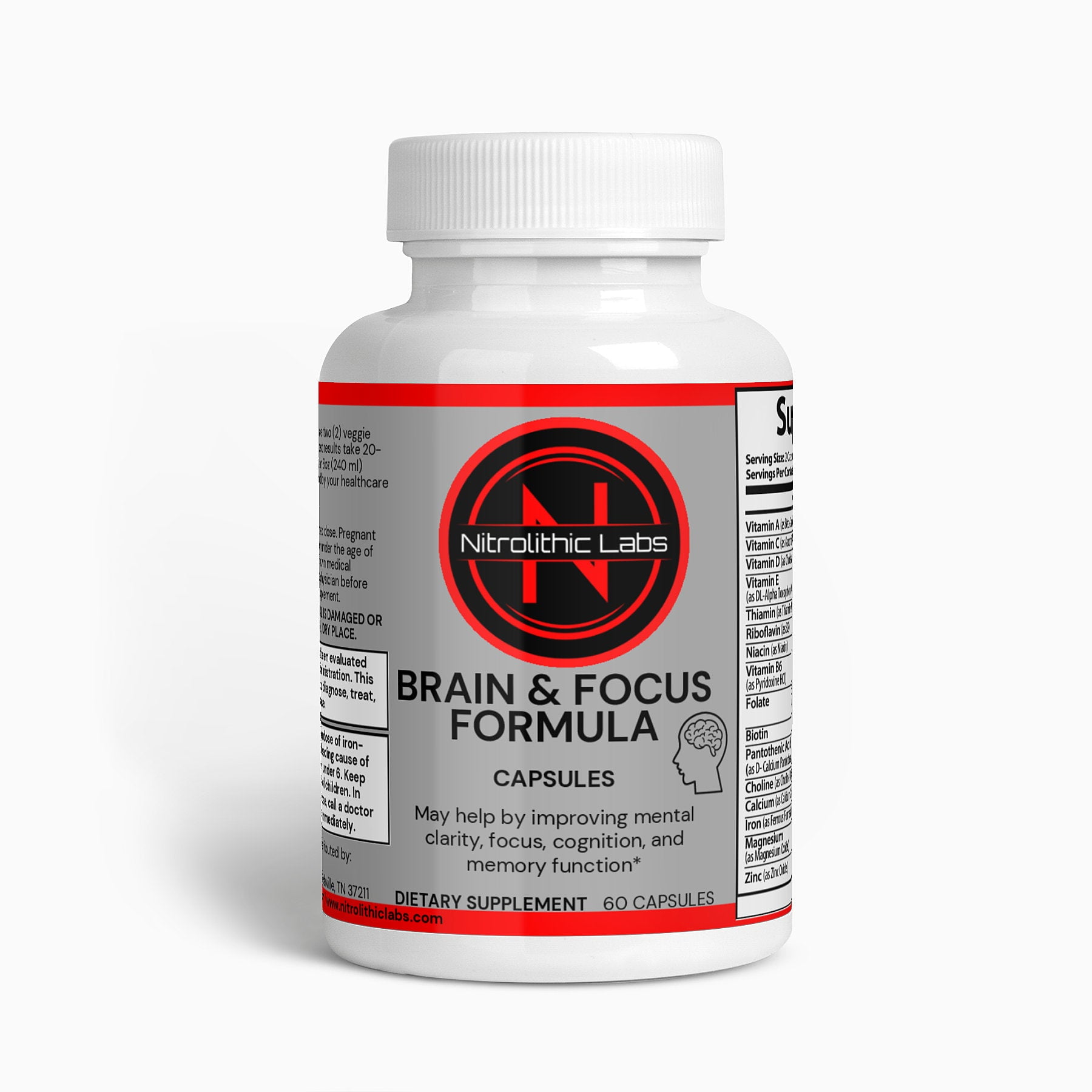 Nitrolithic Labs | Brain & Focus Formula | Brain Booster Supplement ...