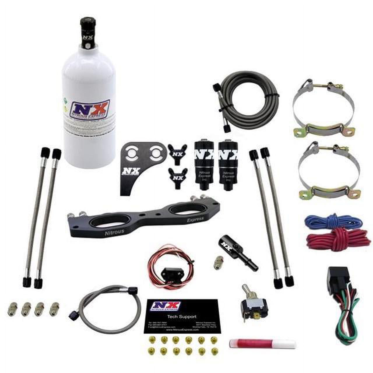 Nitrous Express Nitrous Plate Oxide Injection System Kit with 2.5 lbs ...