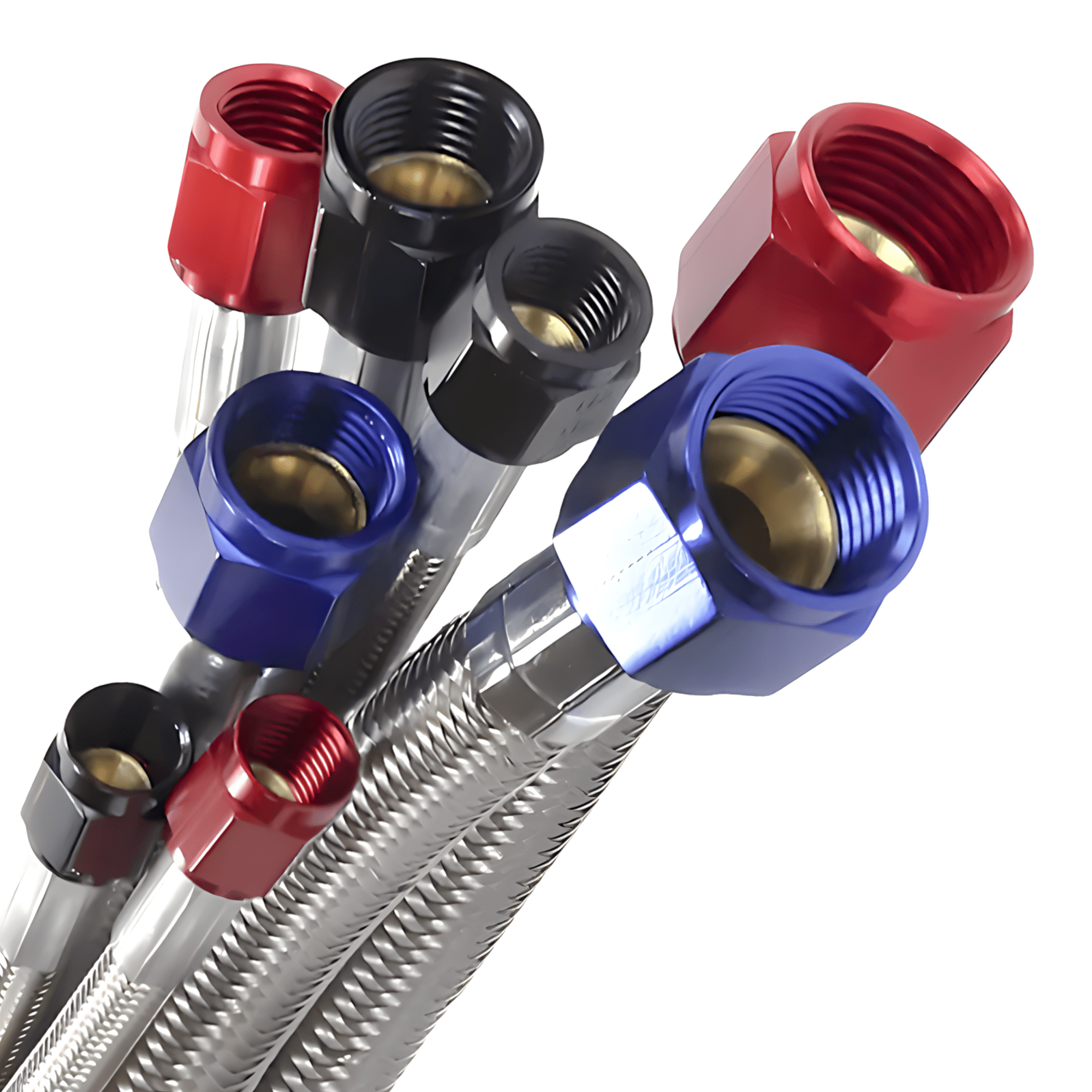 Nitrous Outlet 96" 4AN Stainless Braided Hose (Black B-Nuts) - Walmart.com