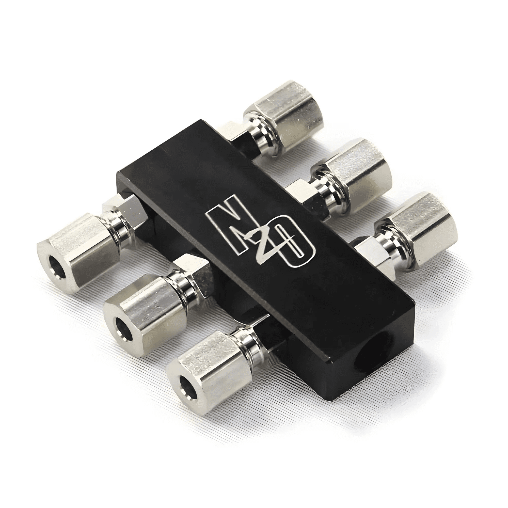 Nitrous Outlet Compact 1 In 6 Out Distribution Block with Compression ...