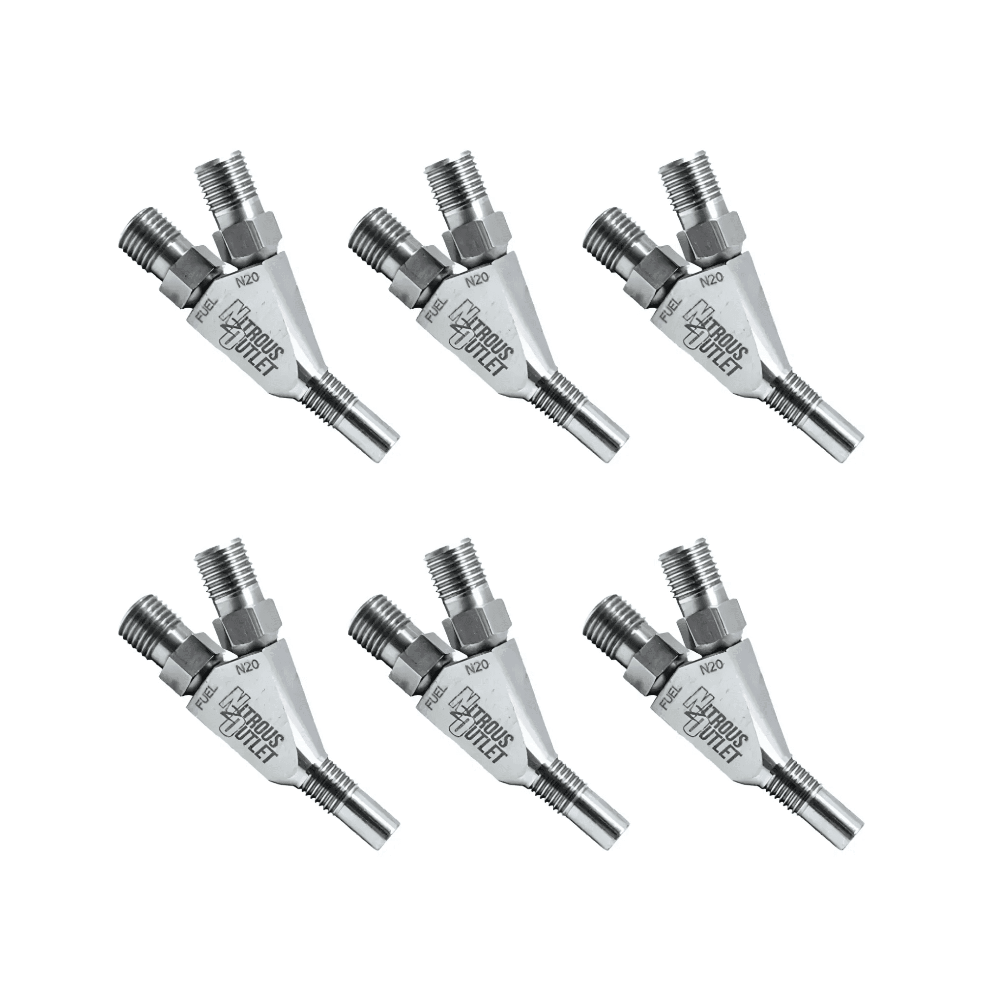 Nitrous Outlet Vortex Ti 1/16" NPT Dry Dual Stage Nozzle - 6 Pack ...