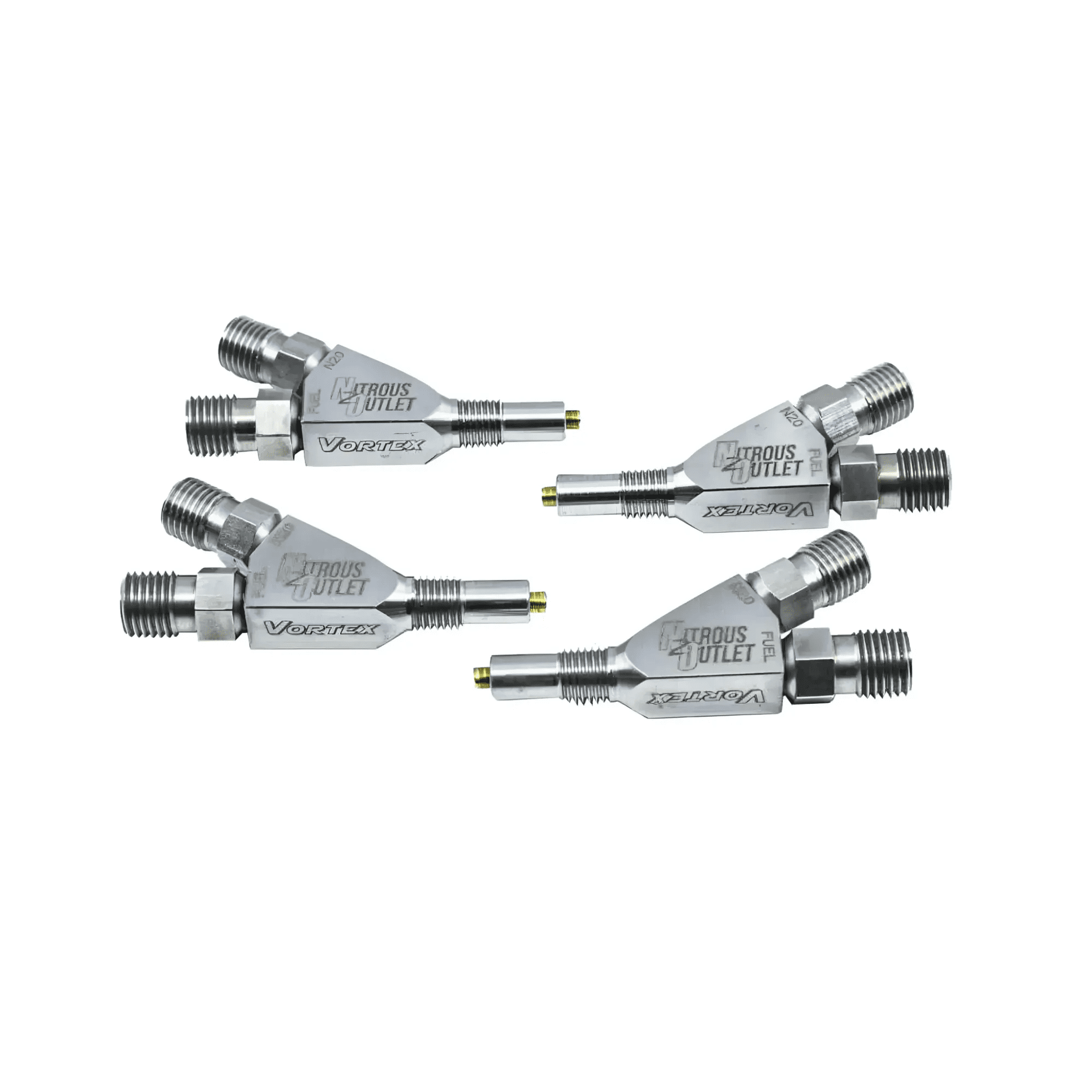 Nitrous Outlet Vortex Ti 1/16" NPT Wet Nitrous Nozzle - 4 Pack/Straight ...