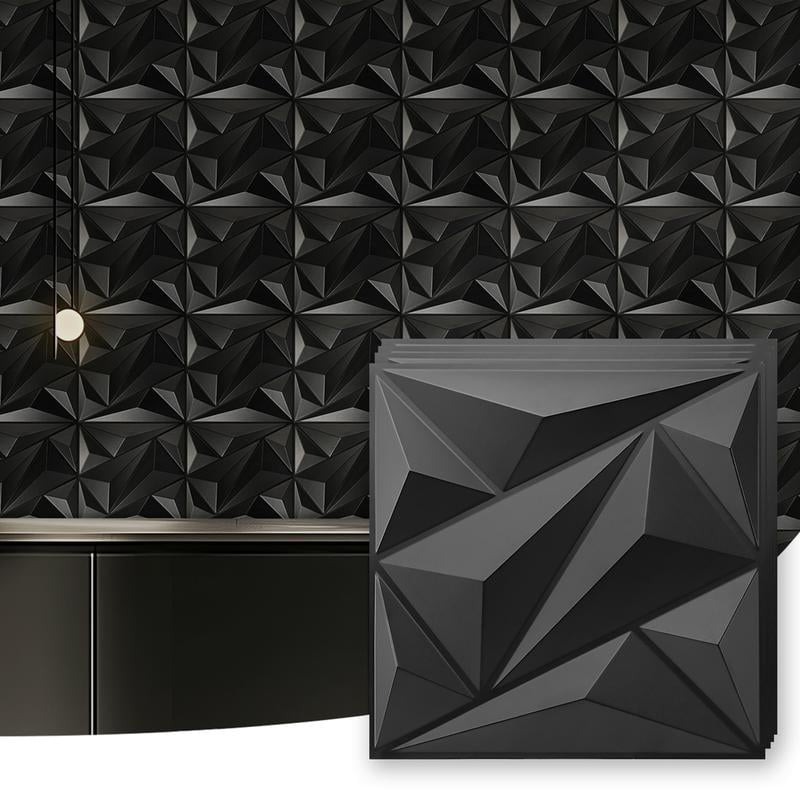 Nitte 33pcs PVC 3D Wall Panels, 11.8"x11.8" (30cmx30cm), for Living ...