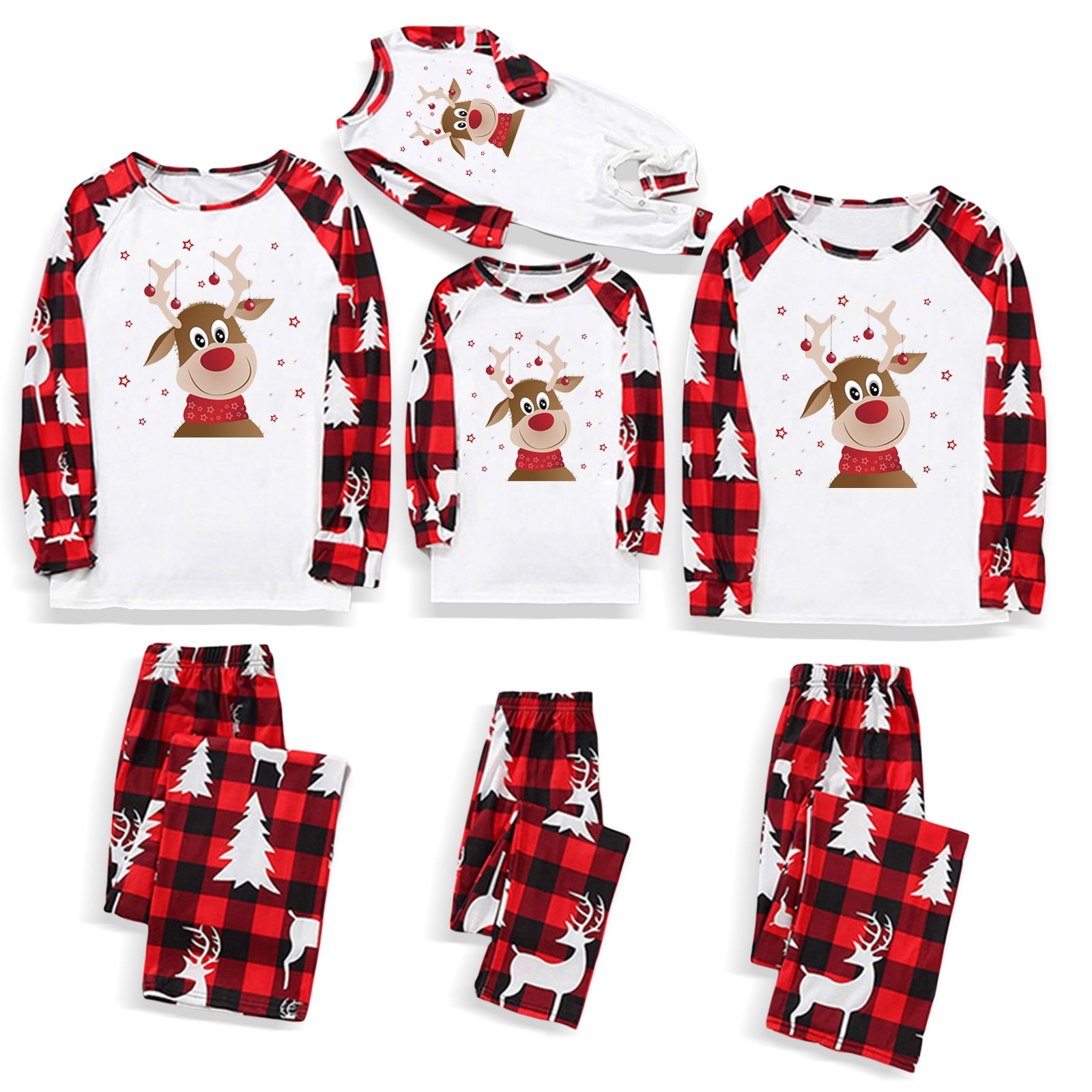 Nituyy Matching Christmas Pajamas for Family, Vacation Cute Printed ...