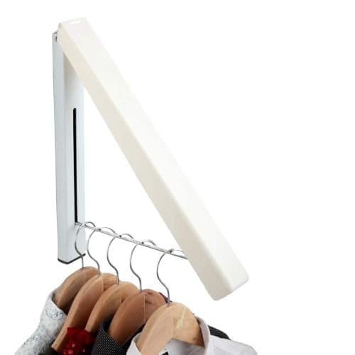 Nityasiddh Foldable Clothing Rack WallMounted Retractable Clothes ...