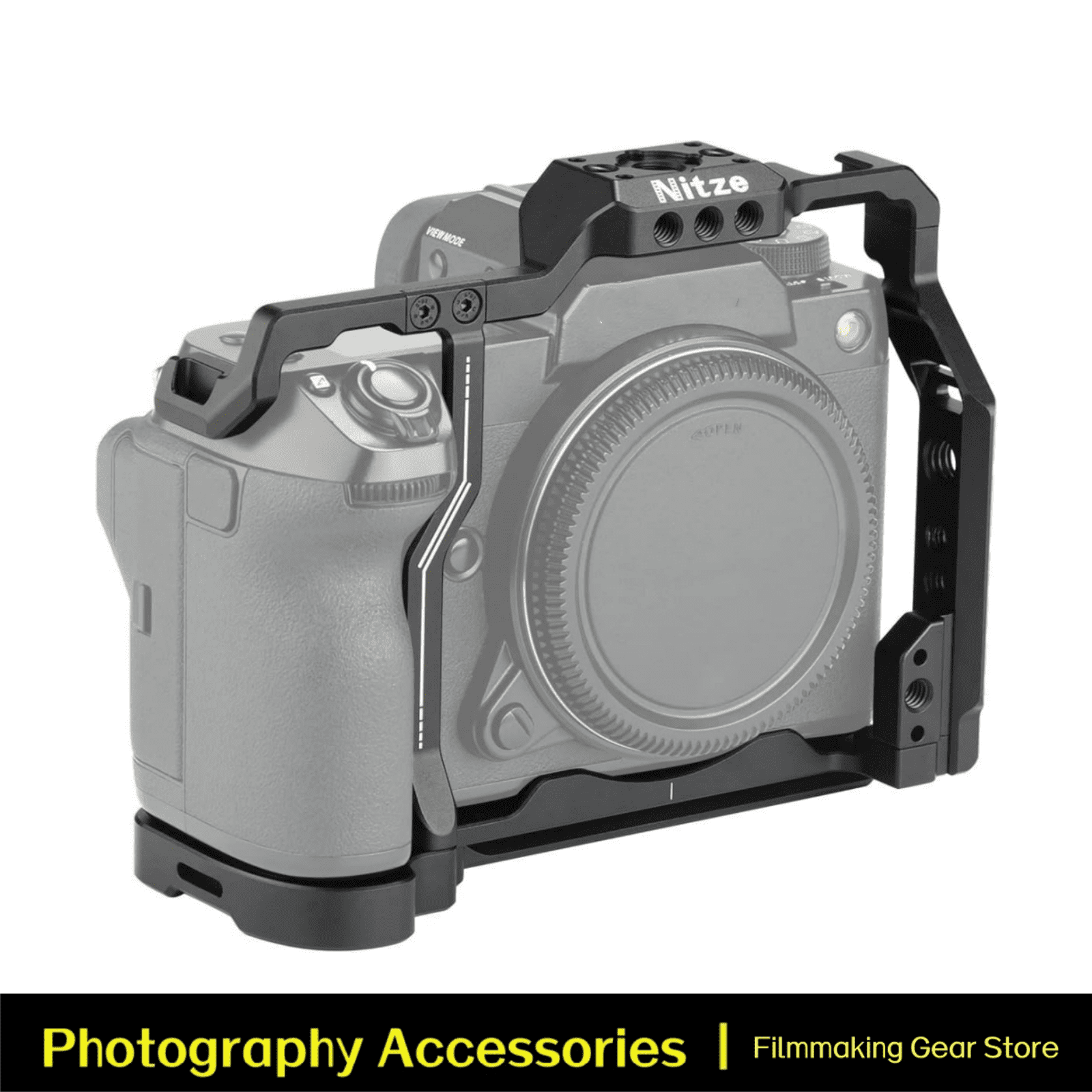 Nitze Cage for FUJIFILM GFX 50S II/GFX 100S with Built-in NATO Rail and ...