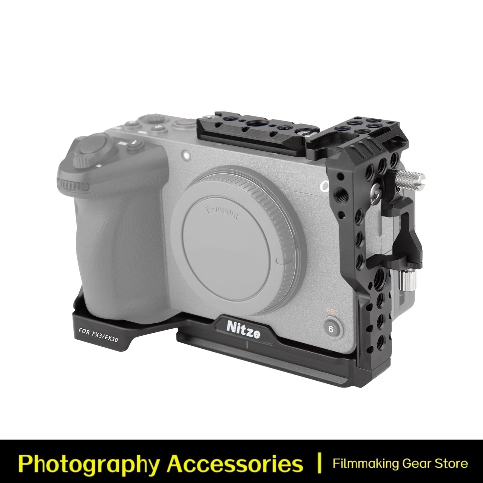 Nitze Cage for Son. FX30 / FX3 (ILME-FX3) Camera with HDMI Cable Clamp ...
