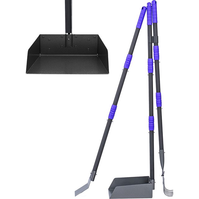 Niubya Pooper Scooper for Dogs, Metal Poop Scooper Tray Spade and Rake ...