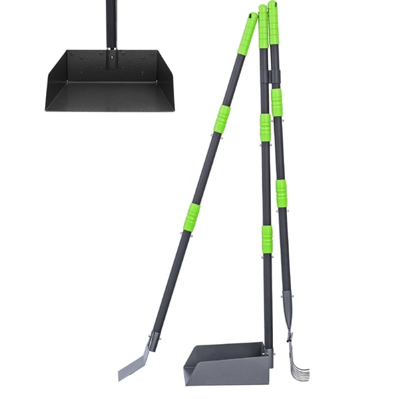 Niubya Pooper Scooper for Dog with Adjustable 37 Inch Long Handle, Rake ...